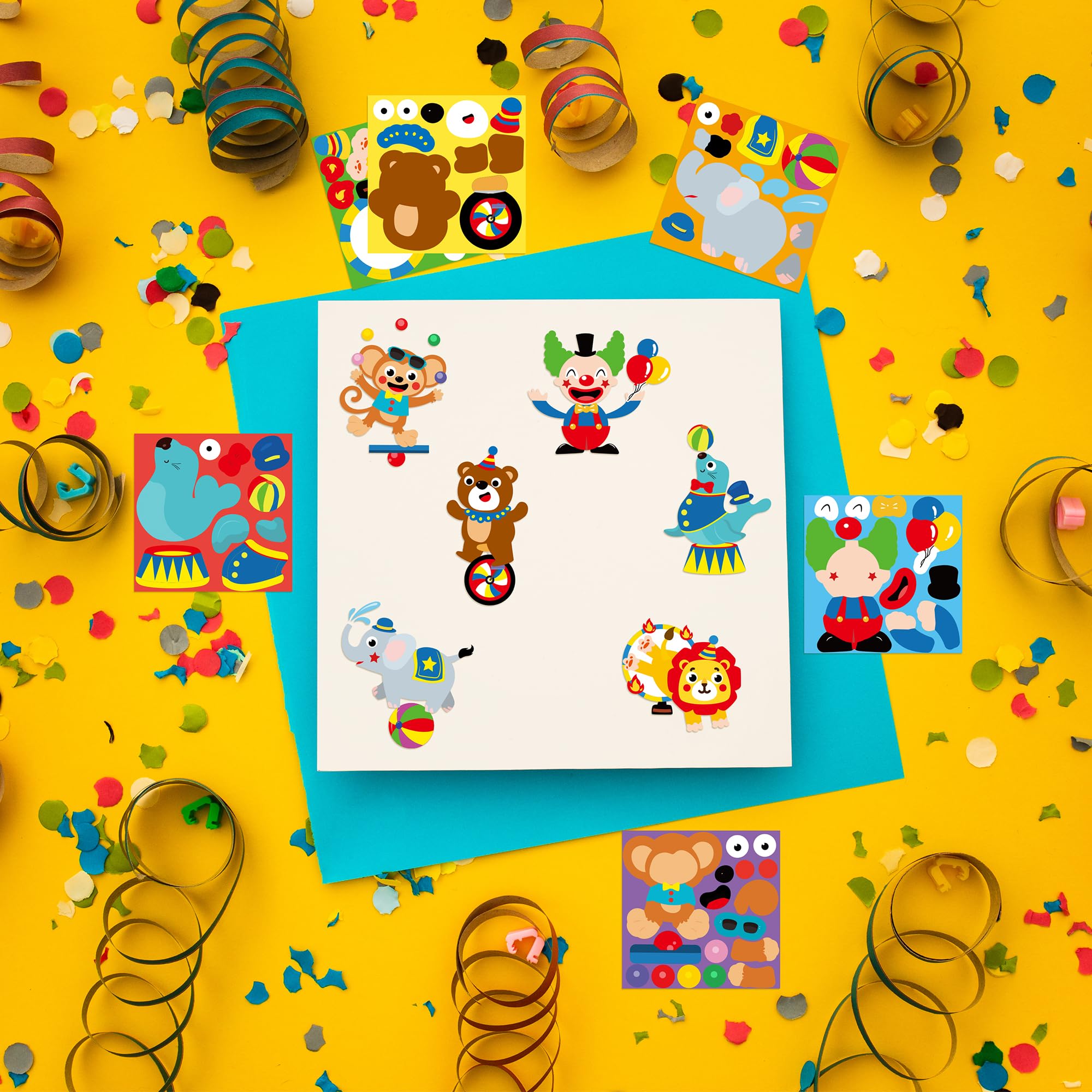 Snapklik.com : DIY Circus Animal Sticker - 300 Pcs Make A Circus Animal ...
