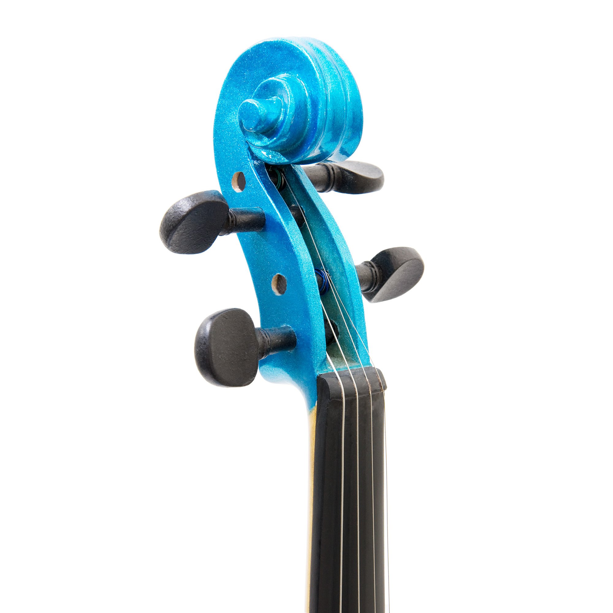 Mendini By Cecilio Violin For Kids & Adults - 4/4 MV Metallic Blue ...