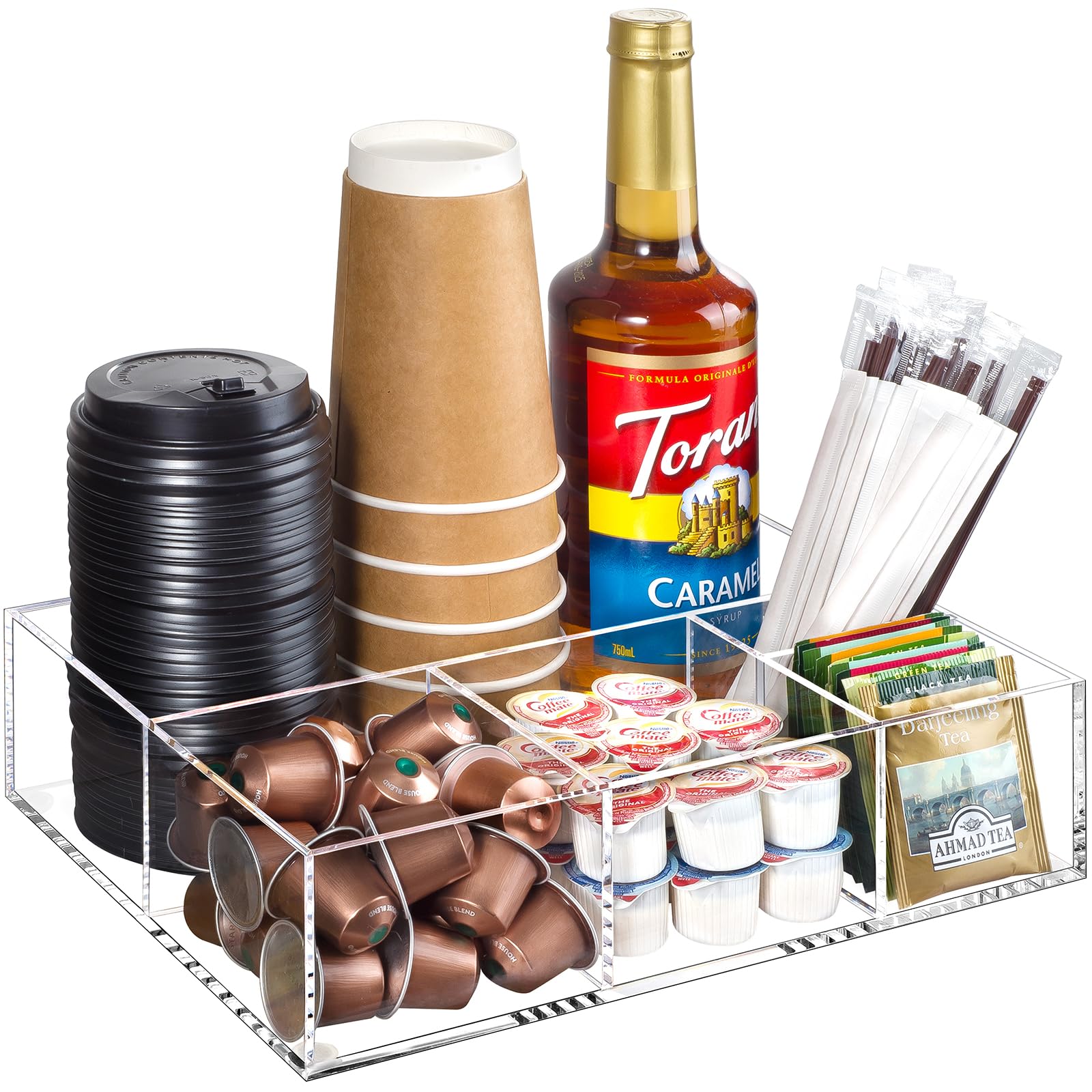 Amazon.com: BEYGORM Acrylic Coffee Bar Station Organizer for Countertop ...