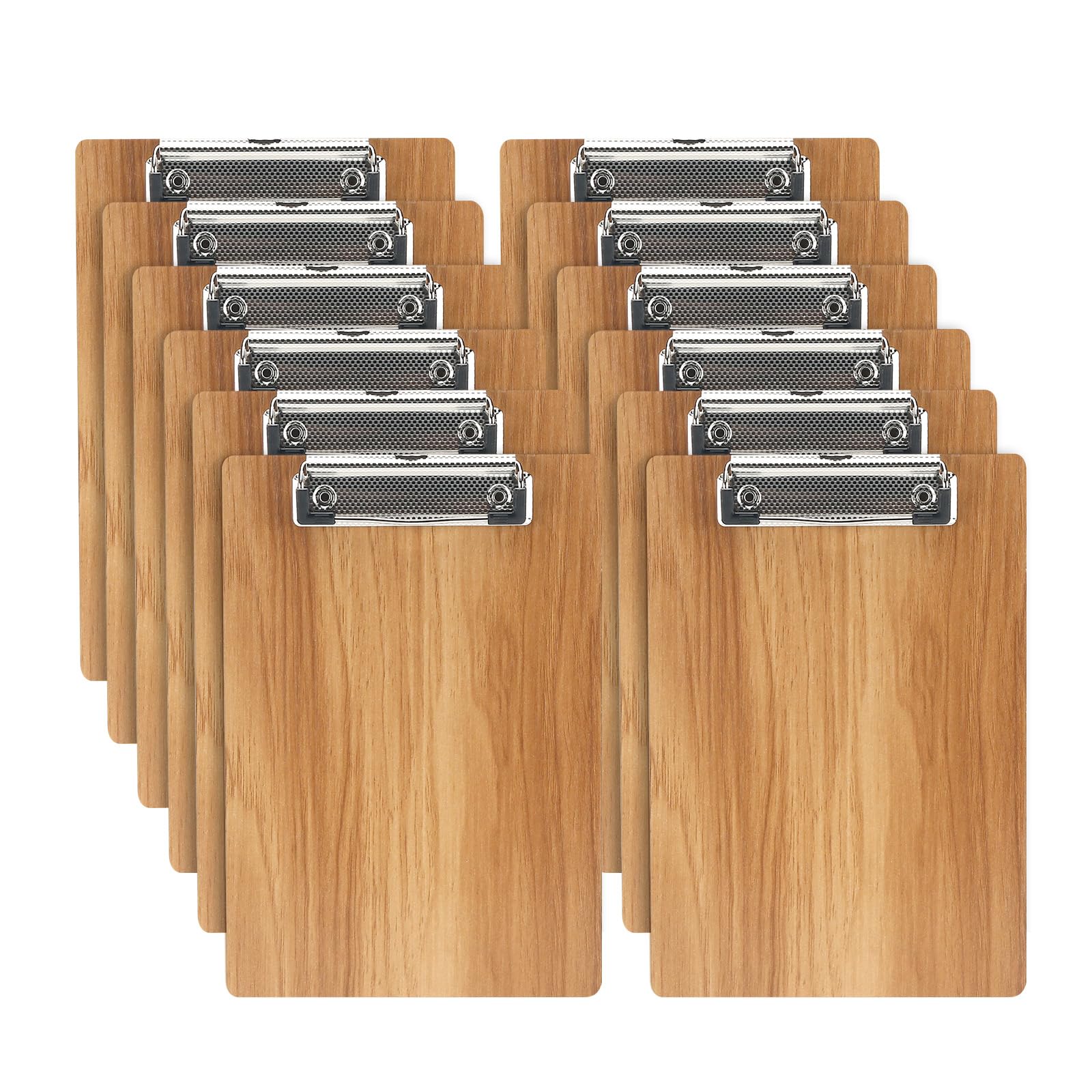 A5 Clipboard,12 Pack Wooden Clipboard with Low Profile Clip,A5 Clip ...