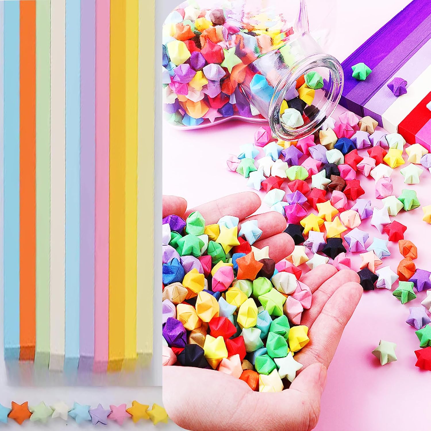 Amazon.com : Origami Star Strips, Origami Star Paper Strips, Double ...