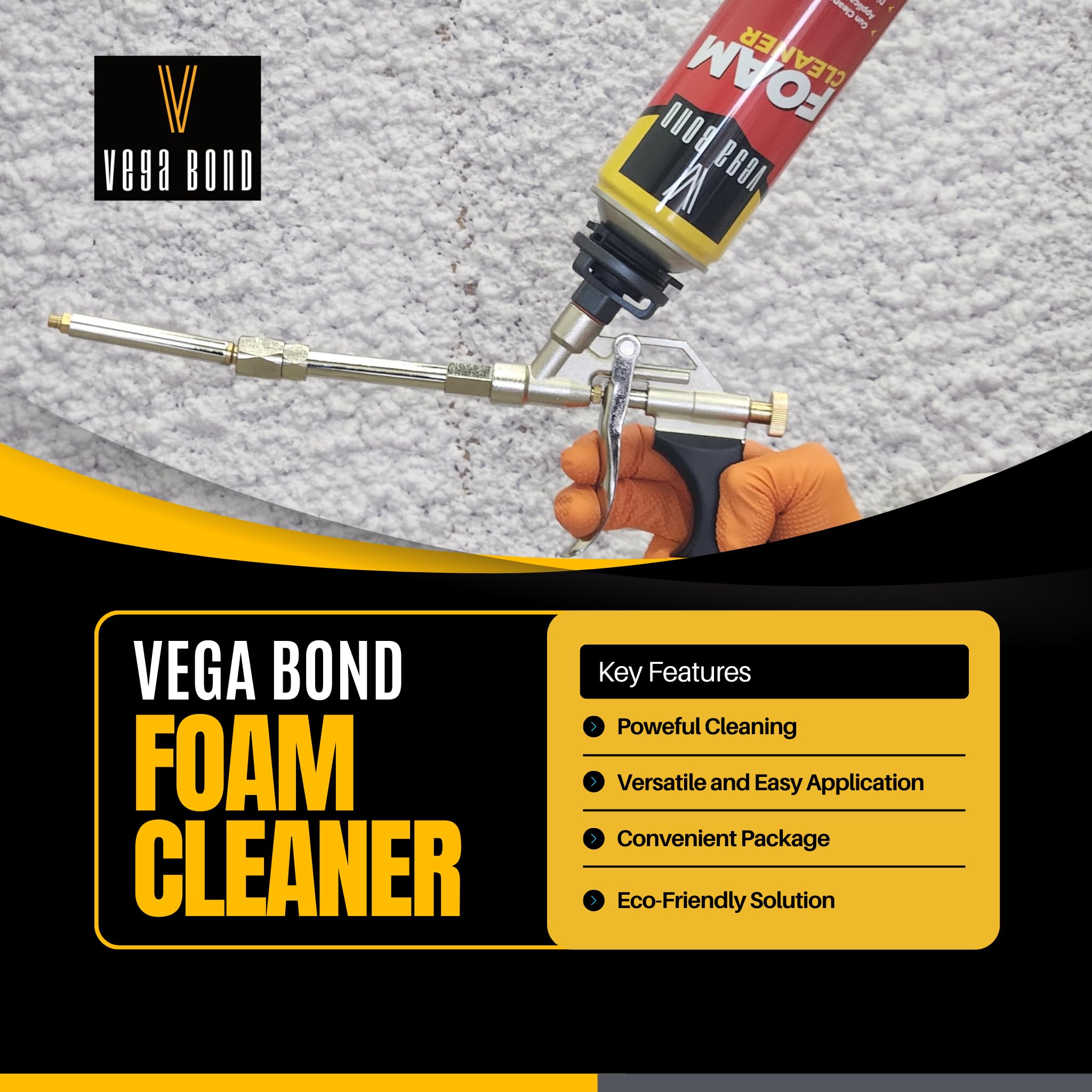 Snapklik.com : Vega Bond Spray Foam Gun Cleaner 15 Oz