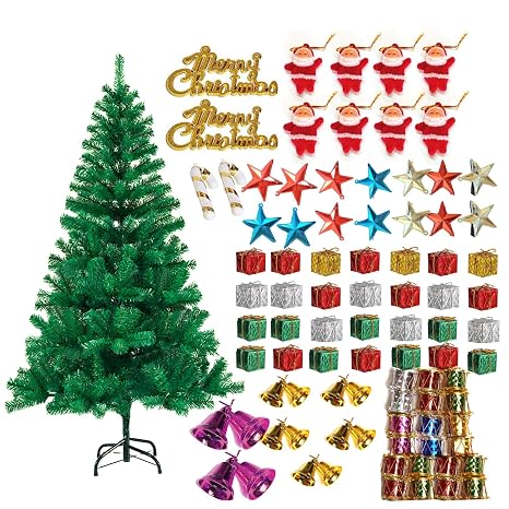 Buy CraftVatika Christmas Decor 5 Feet Christmas Tree with 88 Christmas ...