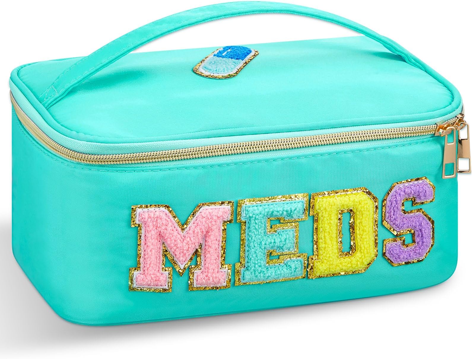 Amazon.com: Chenille Letter Bag Nylon Makeup Bag Portable Bag Makeup ...