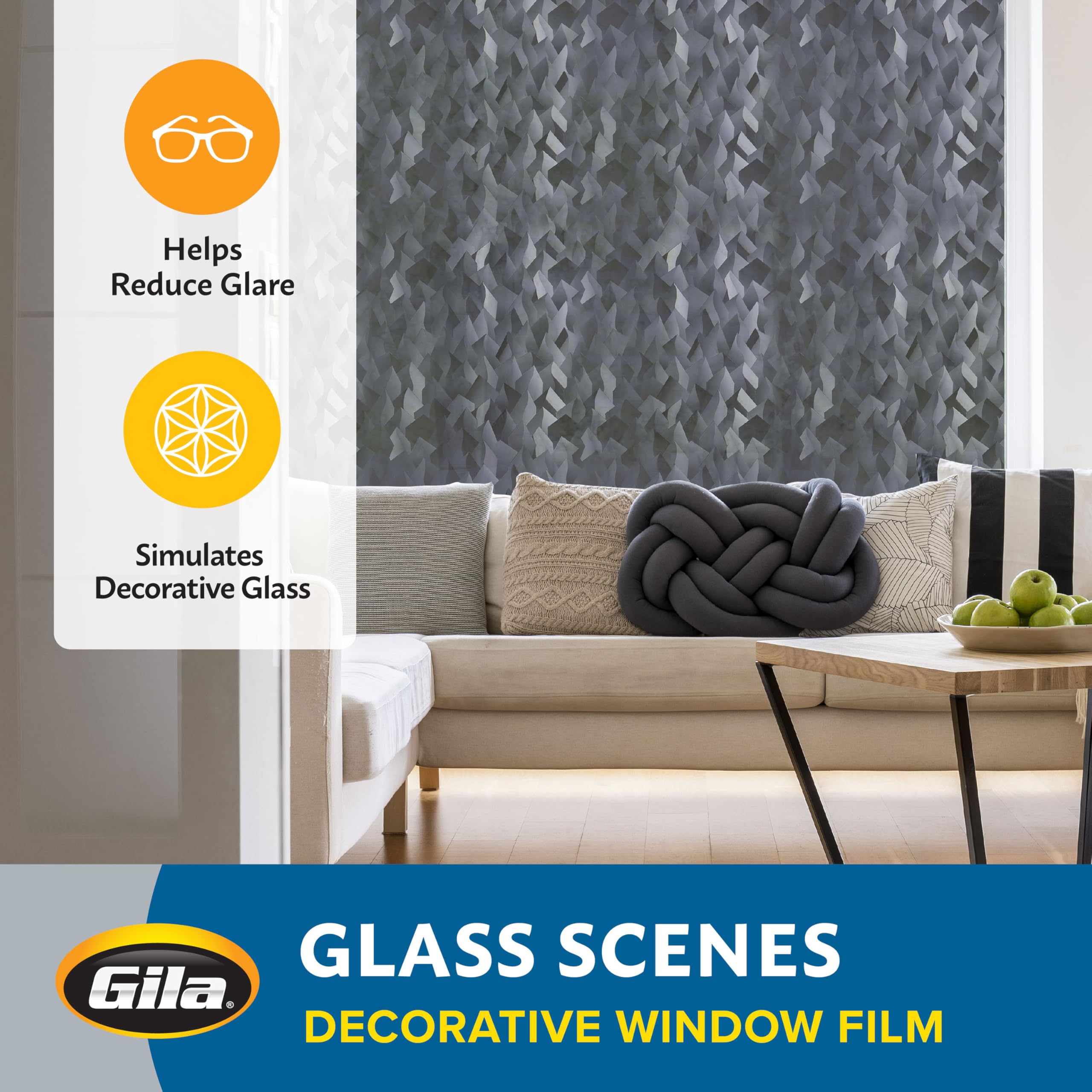 Snapklik.com : Gila Glass Scenes Charcoal Decorative Window Film DIY ...
