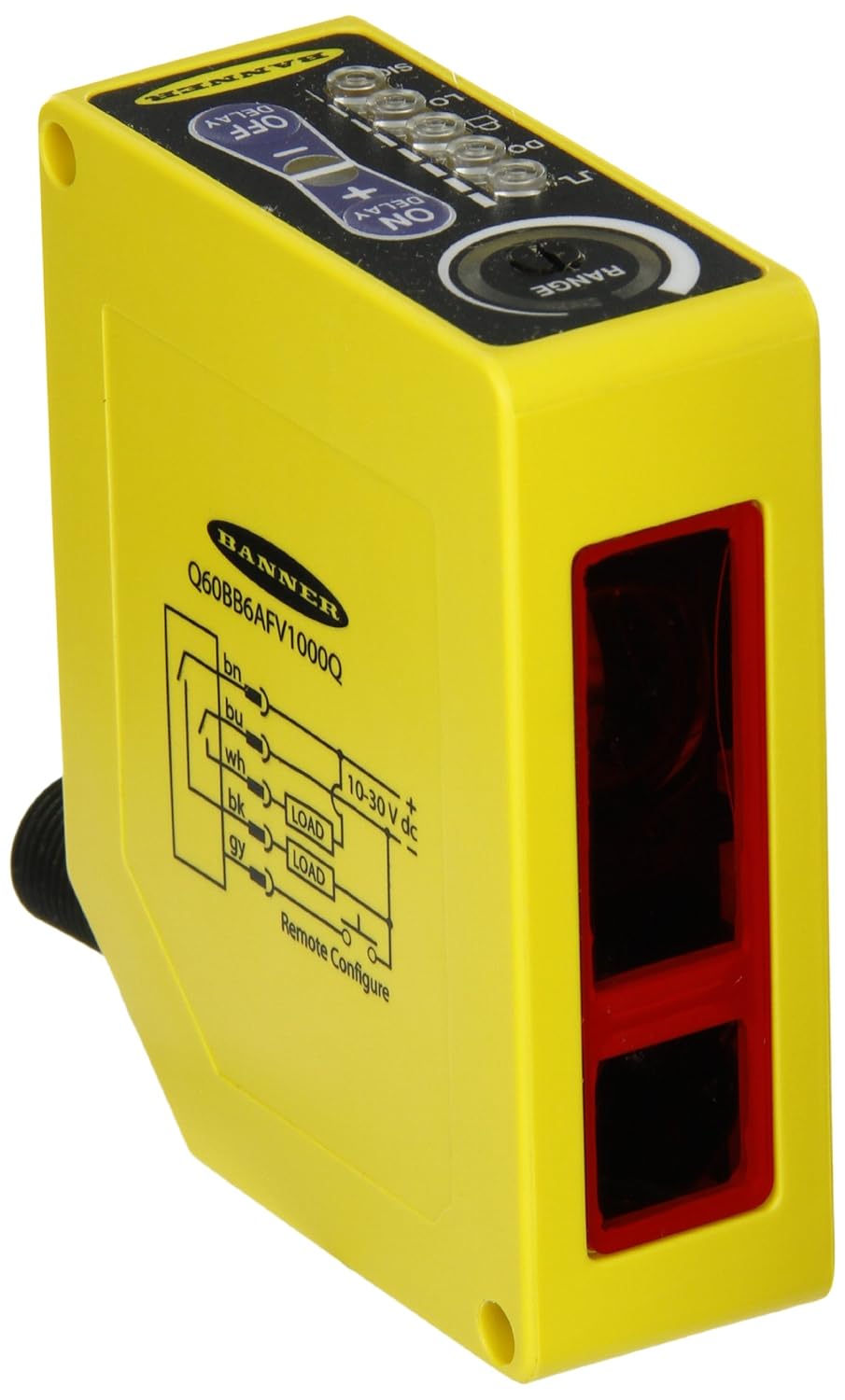 Amazon.com: Banner Q60BB6AFV1000Q Sensor de campo ajustable, LED rojo ...