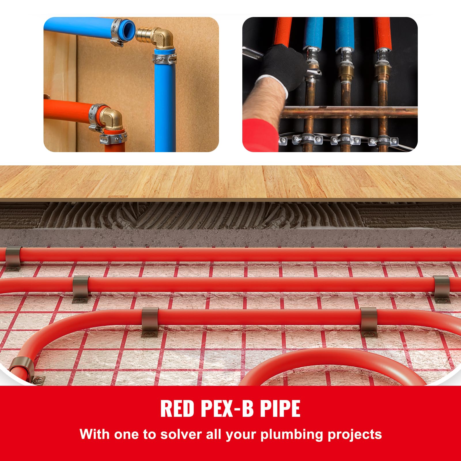 Snapklik.com : PEX Pipe, 1 Inch X 500 FT PEX Tubing, Non Oxygen Barrier ...