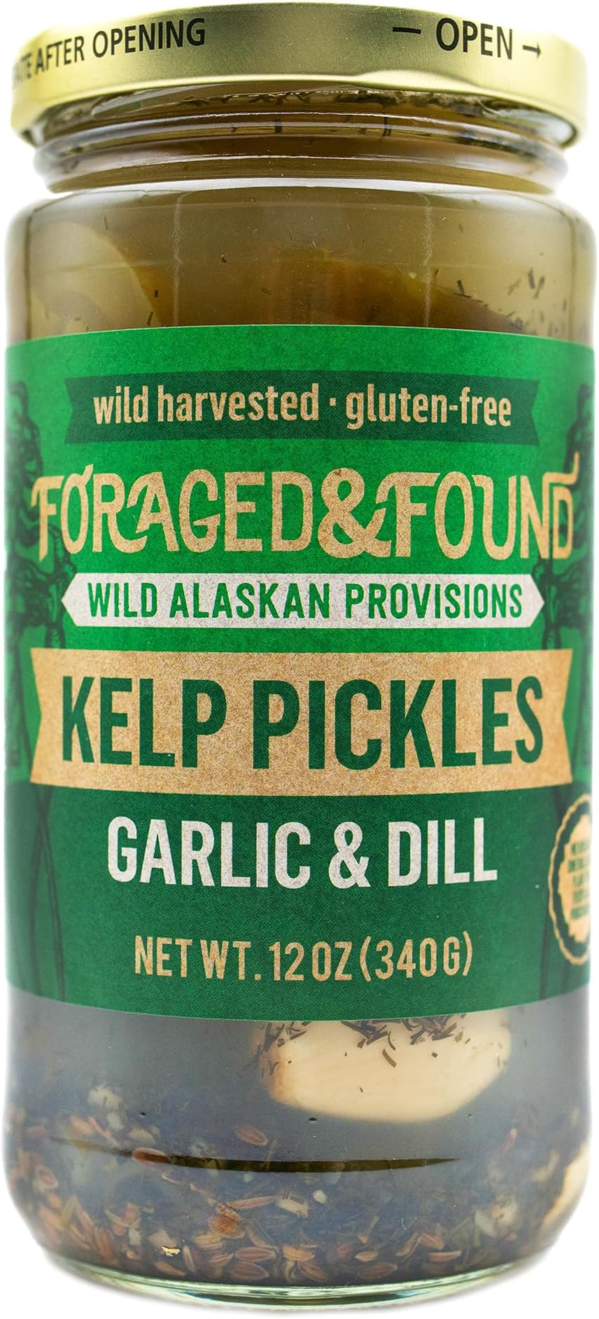 Amazon.com : Foraged & Found Dill Pickled Kelp, 12 oz. - Flavored ...