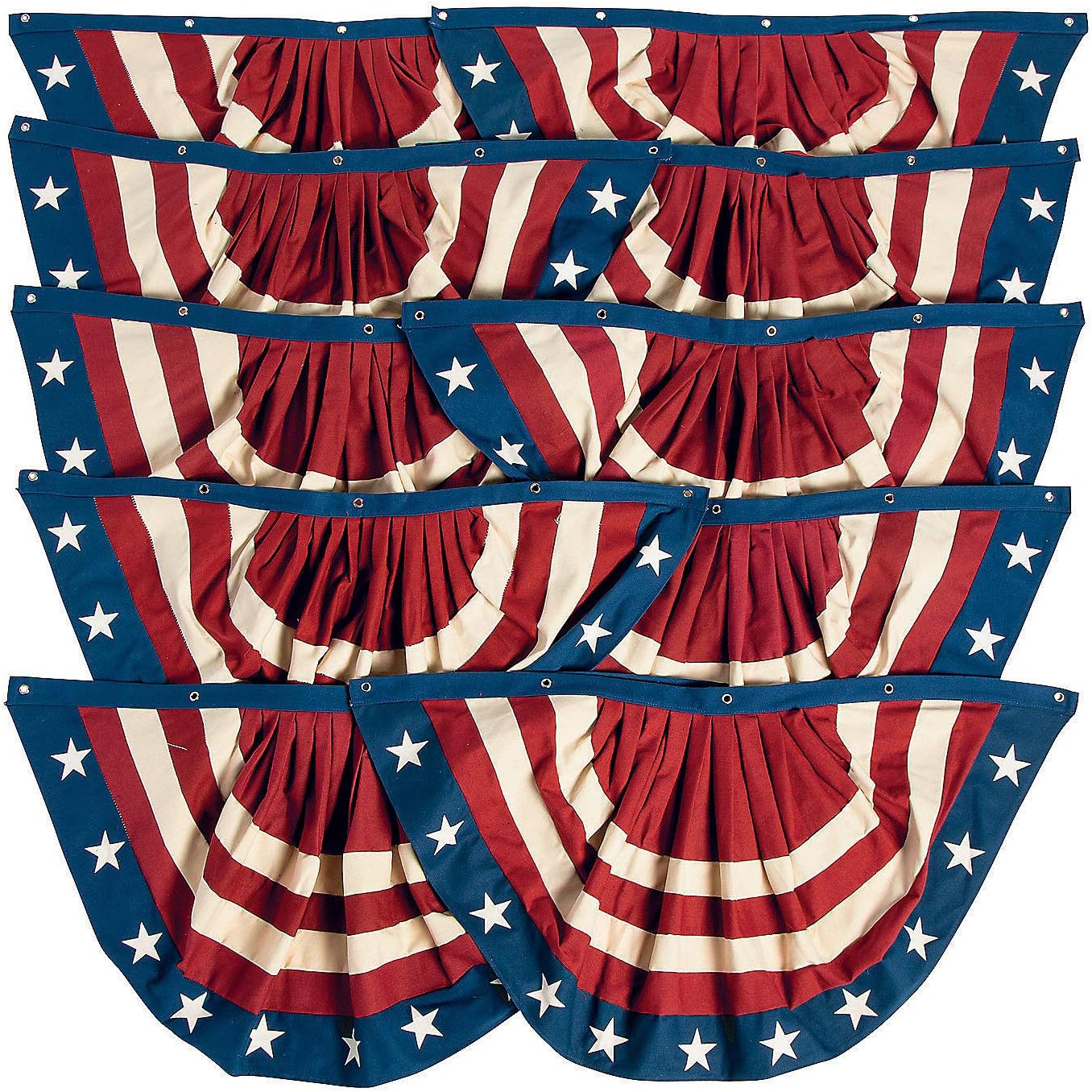 Amazon.com: Bulk Vintage Americana Bunting - Home Decor - 10 Pieces ...