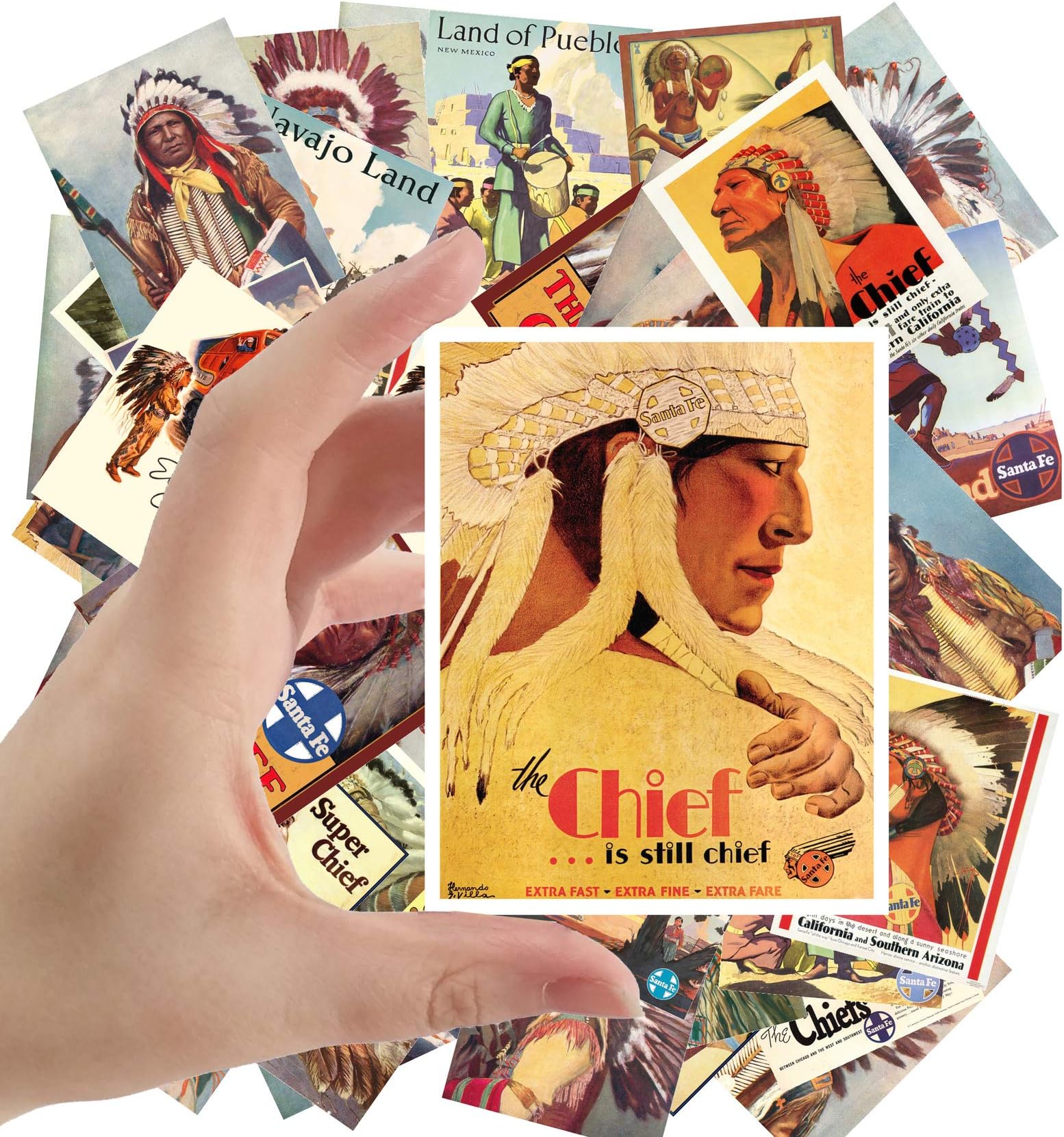 Amazon.com: Pack 50 Pcs Native American Indian Stickers for Water ...