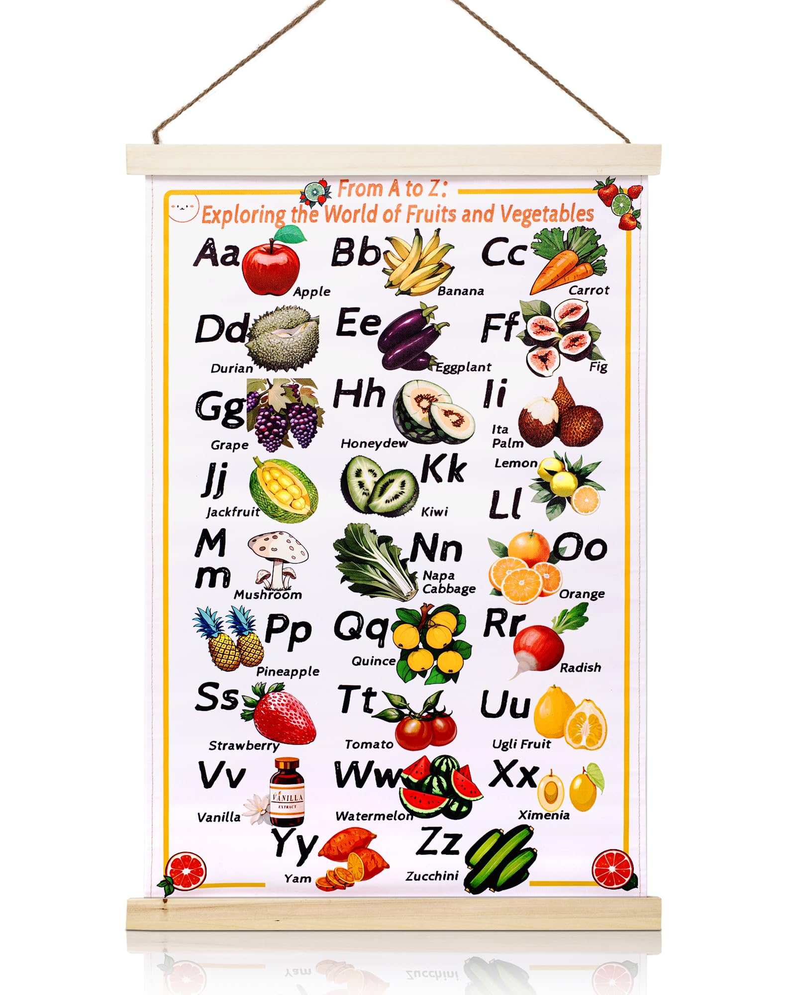 Fruits And Vegetables Alphabet Chart QS Toy High Quality English Music