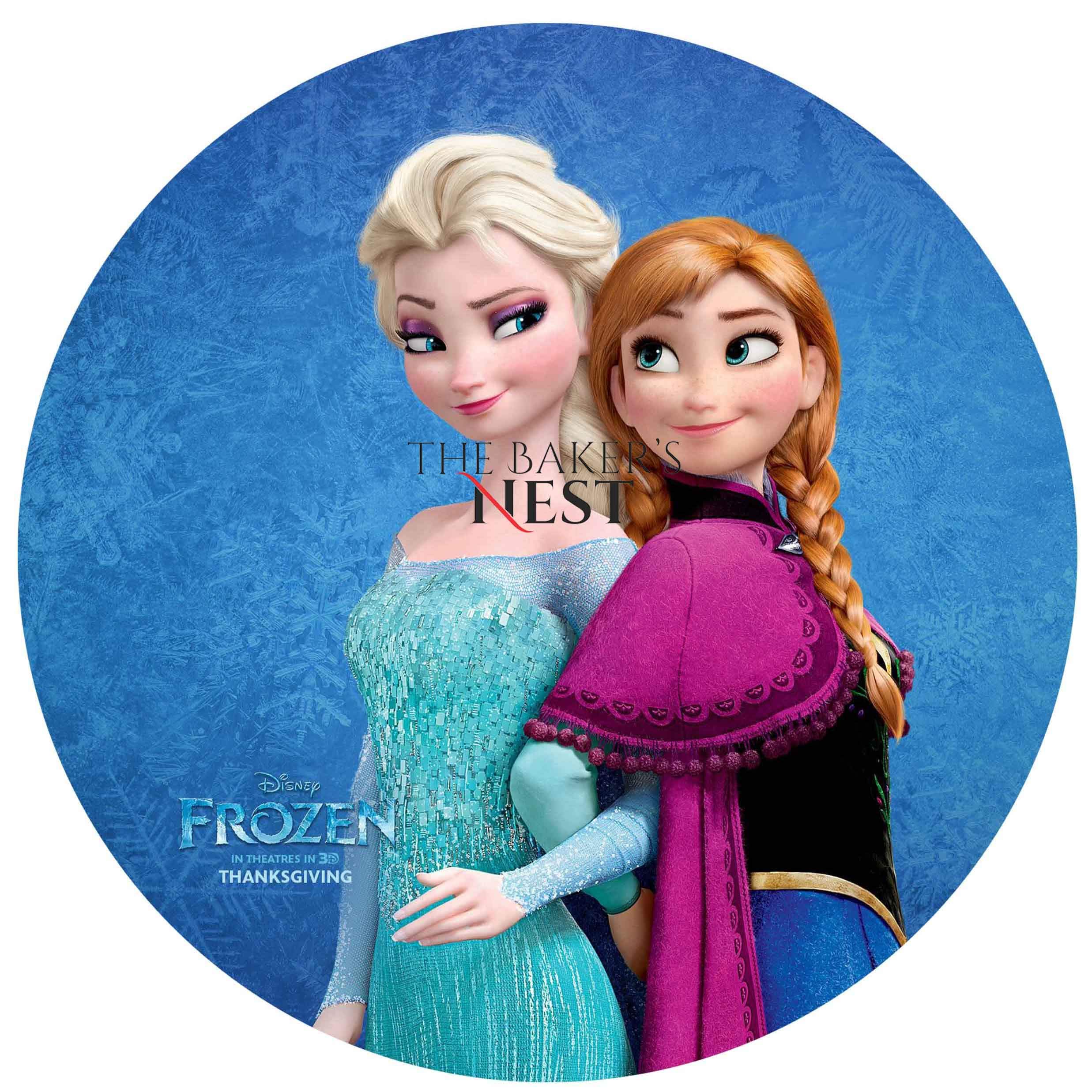 Frozen Cake Topper Template Printable Anna & Elsa Frozen Cake Topper