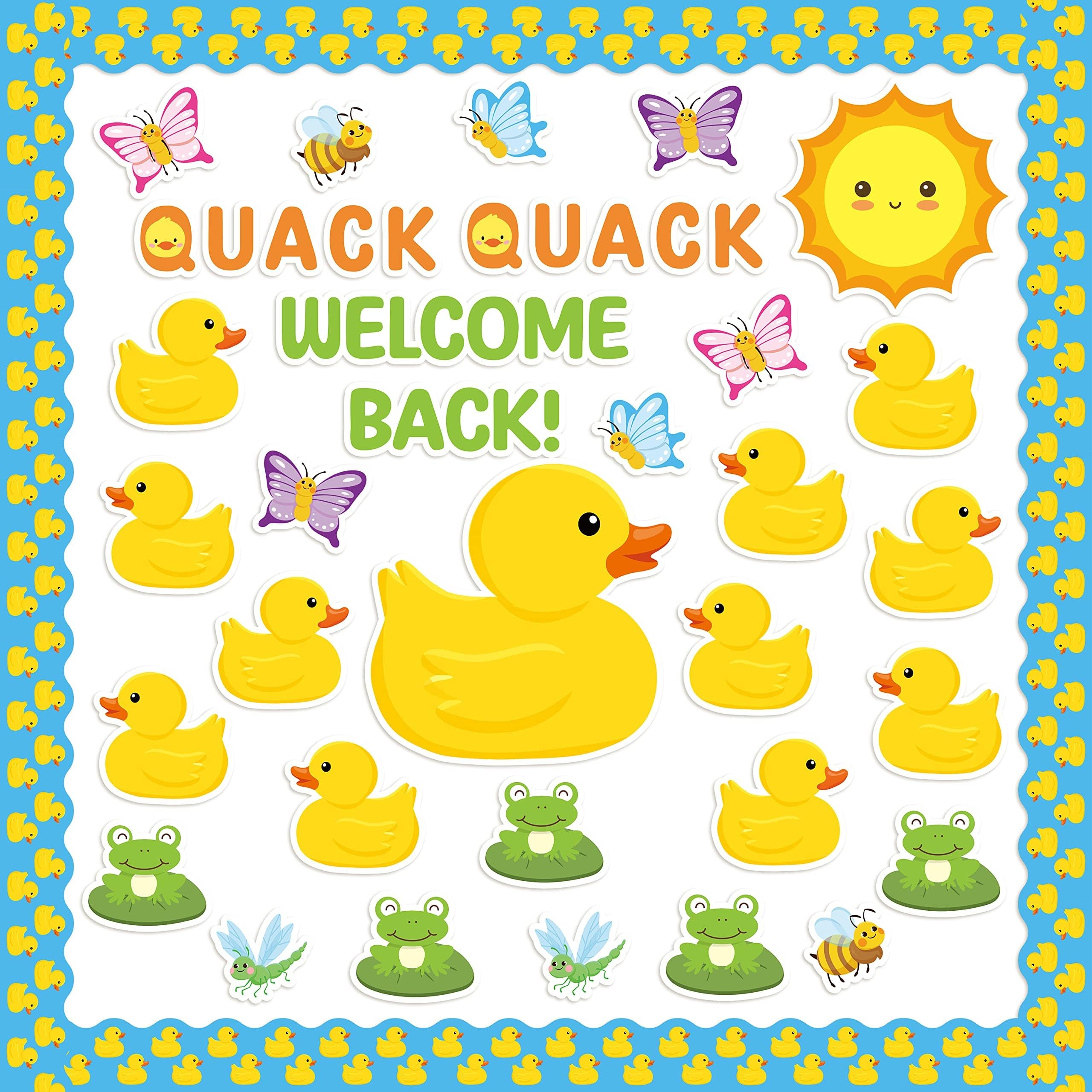 Amazon.com: AsodSway 120Pcs Duck Bulletin Board Back to School Cutouts ...