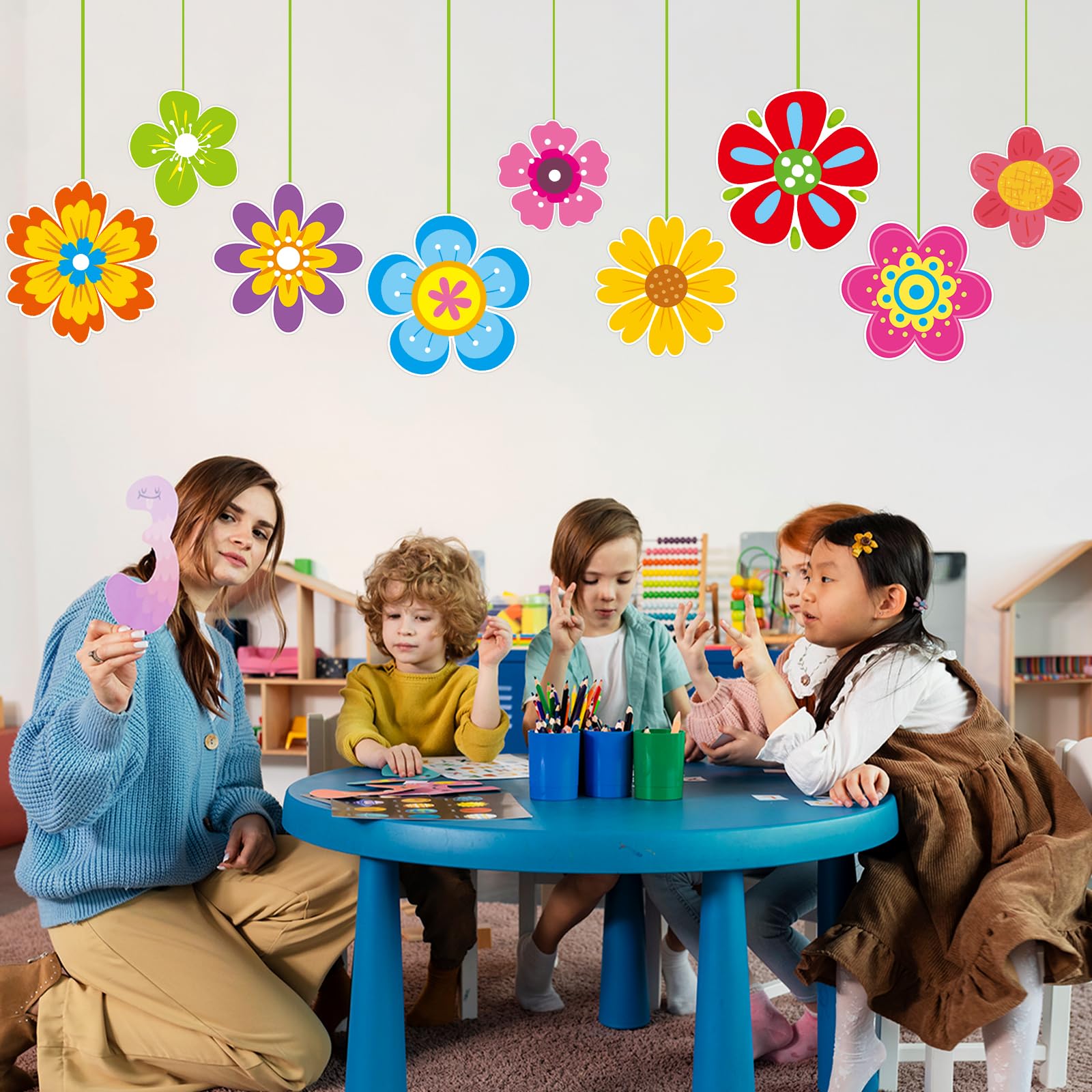 Snapklik.com : Flower Cutouts 45 PCS Springtime Cutouts Versatile ...