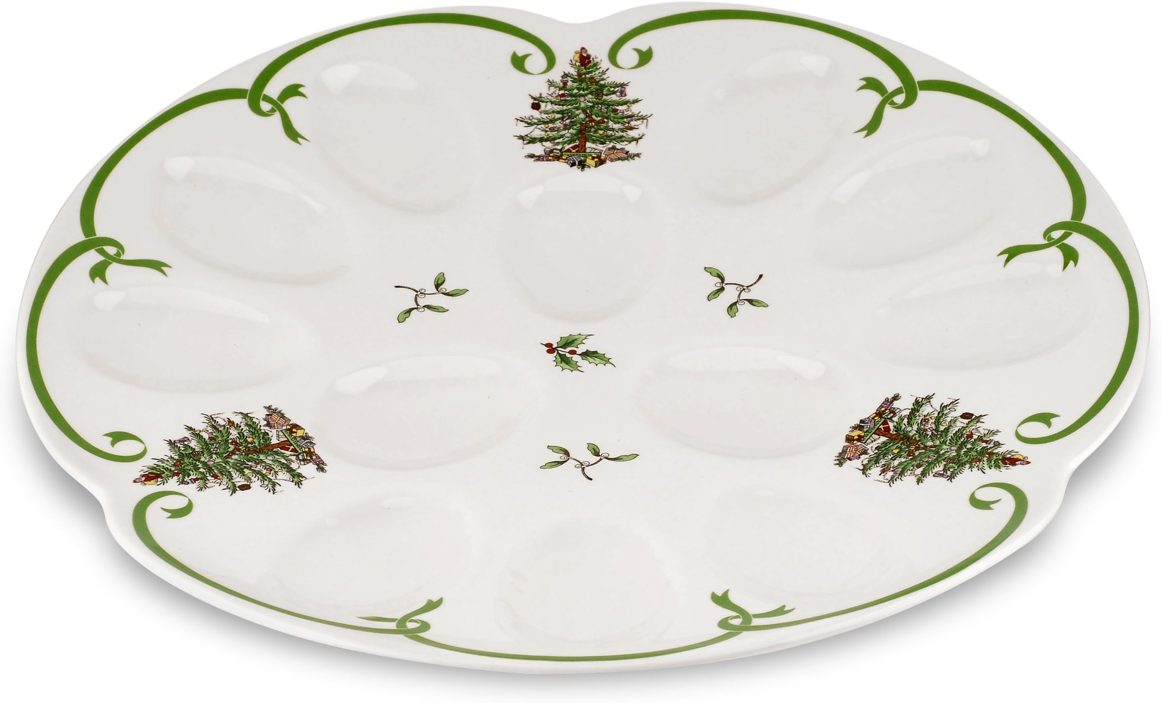 Amazon.com | Spode Christmas Tree Handled Serving Platter | 15.25 ...