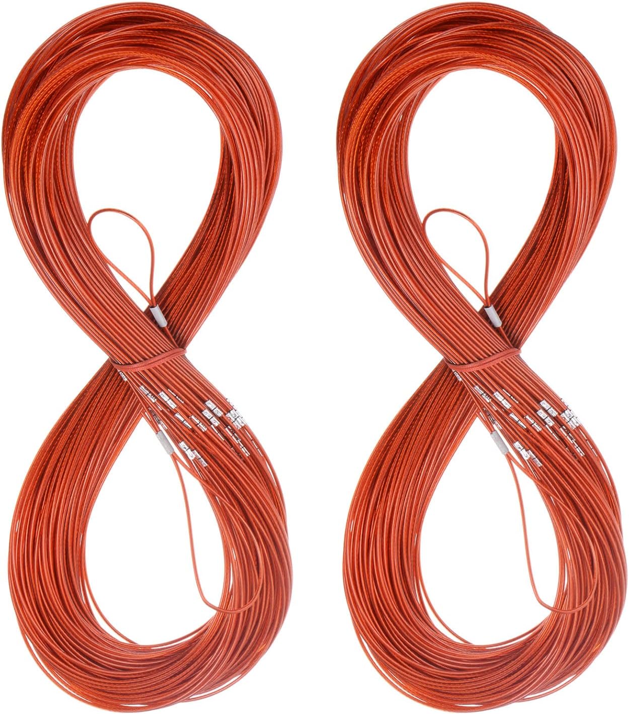 sourcing map 2pcs Deep Well Measuring Rope 100m / 328ft Steel Wire ...