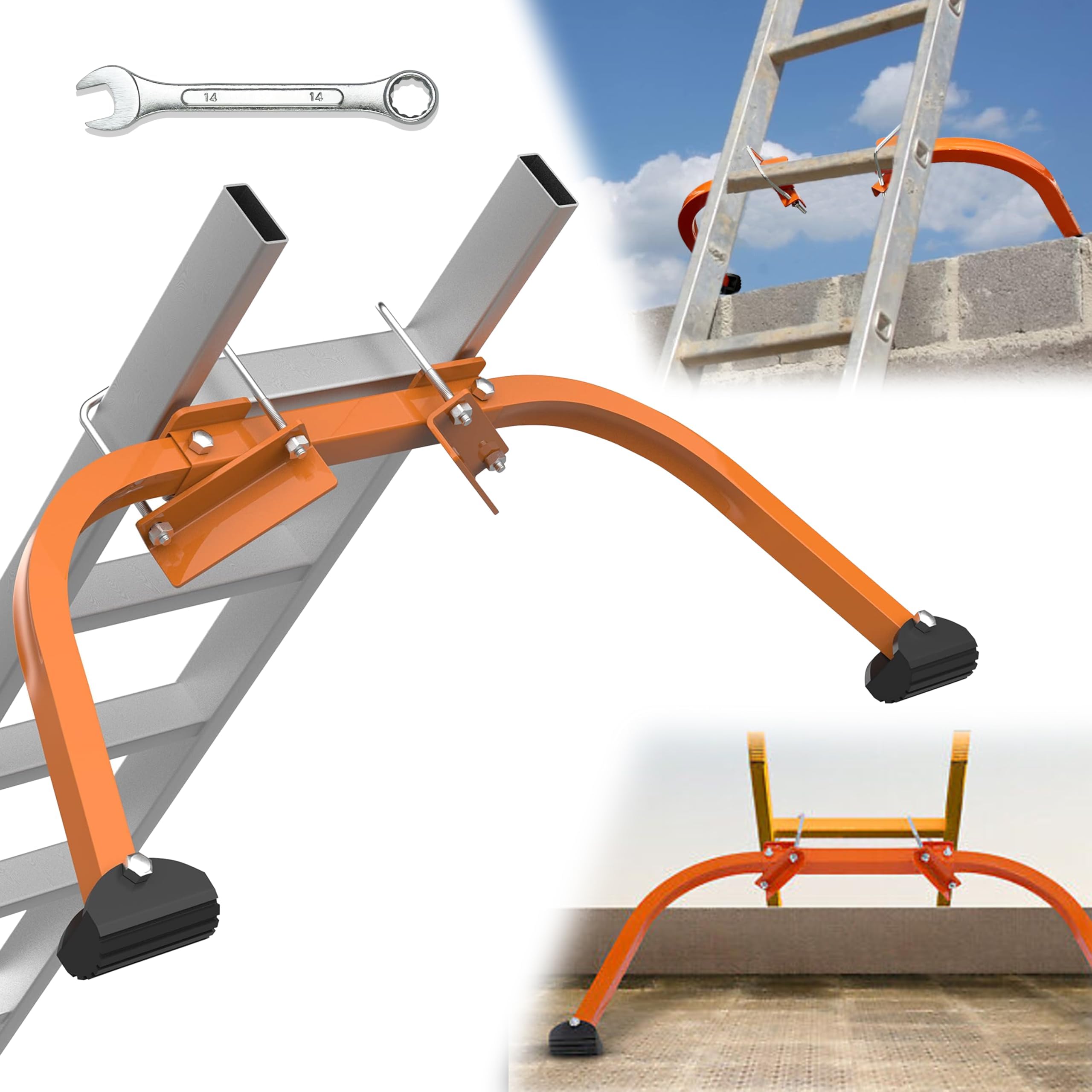 VONLX Ladder Stabilizer Accessory for Roof Gutter with Wrench, Wing ...