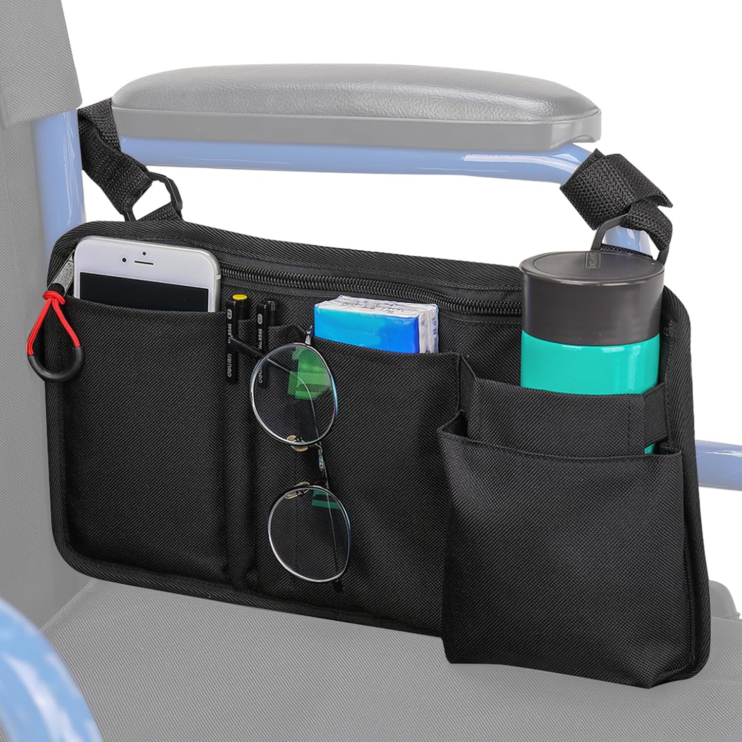 Amazon.com: JOYTUTUS Walker Side Bag, Wheelchair Armrest Storage Pouch ...