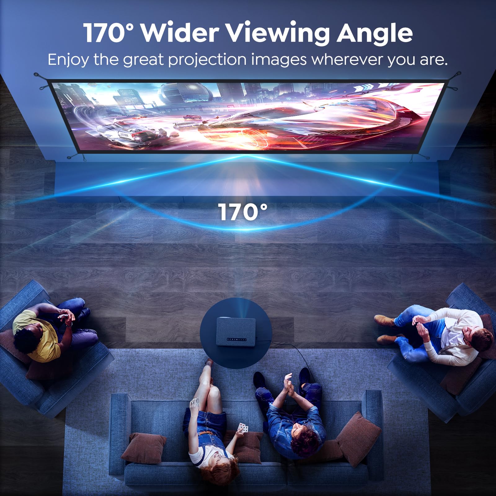 Snapklik.com : 100 Inch Projector Screen, Projector Screen Outdoor 16:9 ...