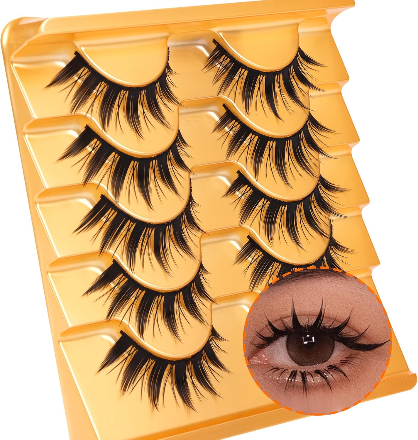 Manga Lashes False Eyelashes Anime Spiky Fake Lashes Natural Doll Eye ...