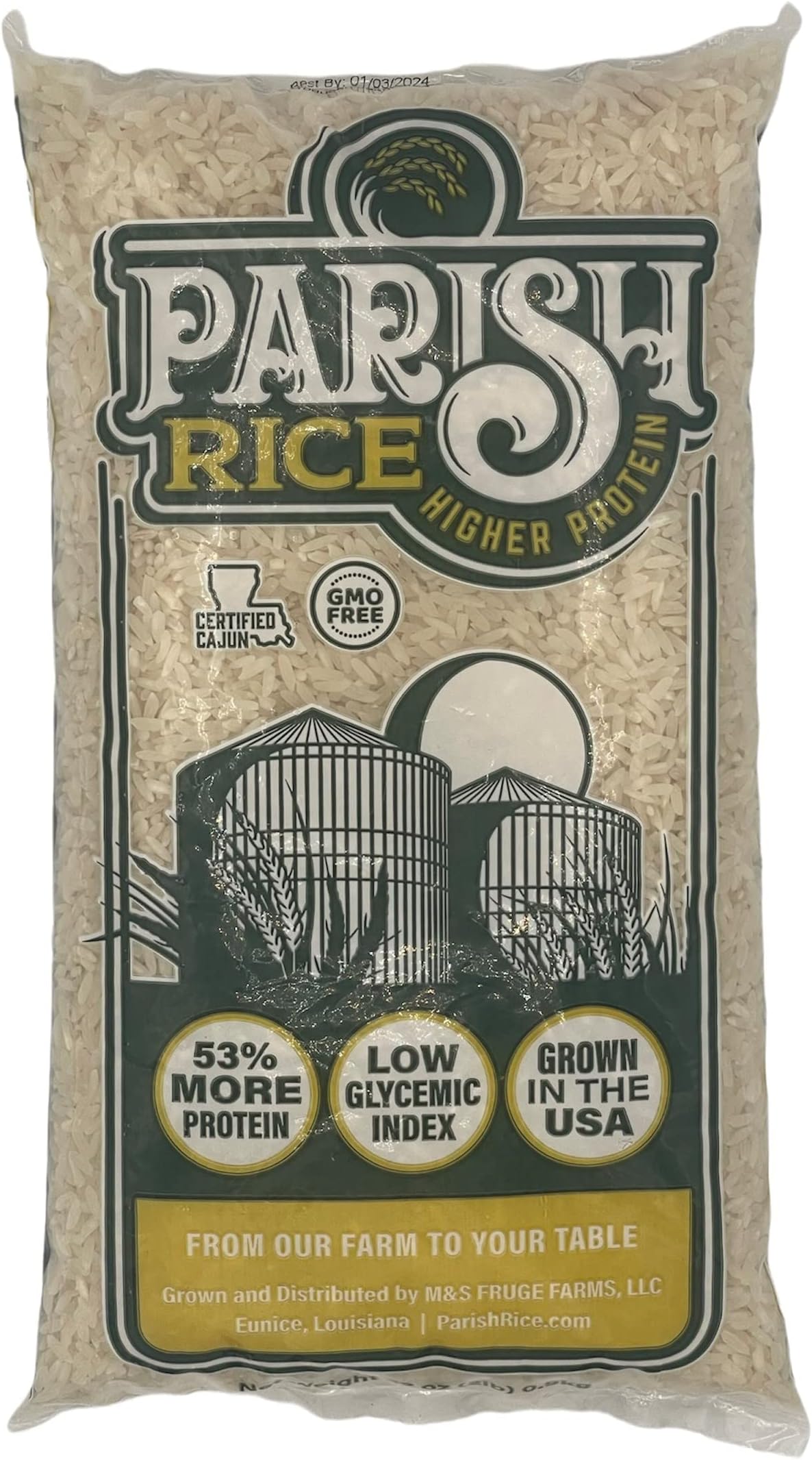 Amazon.com: Parish White Rice – High-Protein Rice with Low Glycemic ...