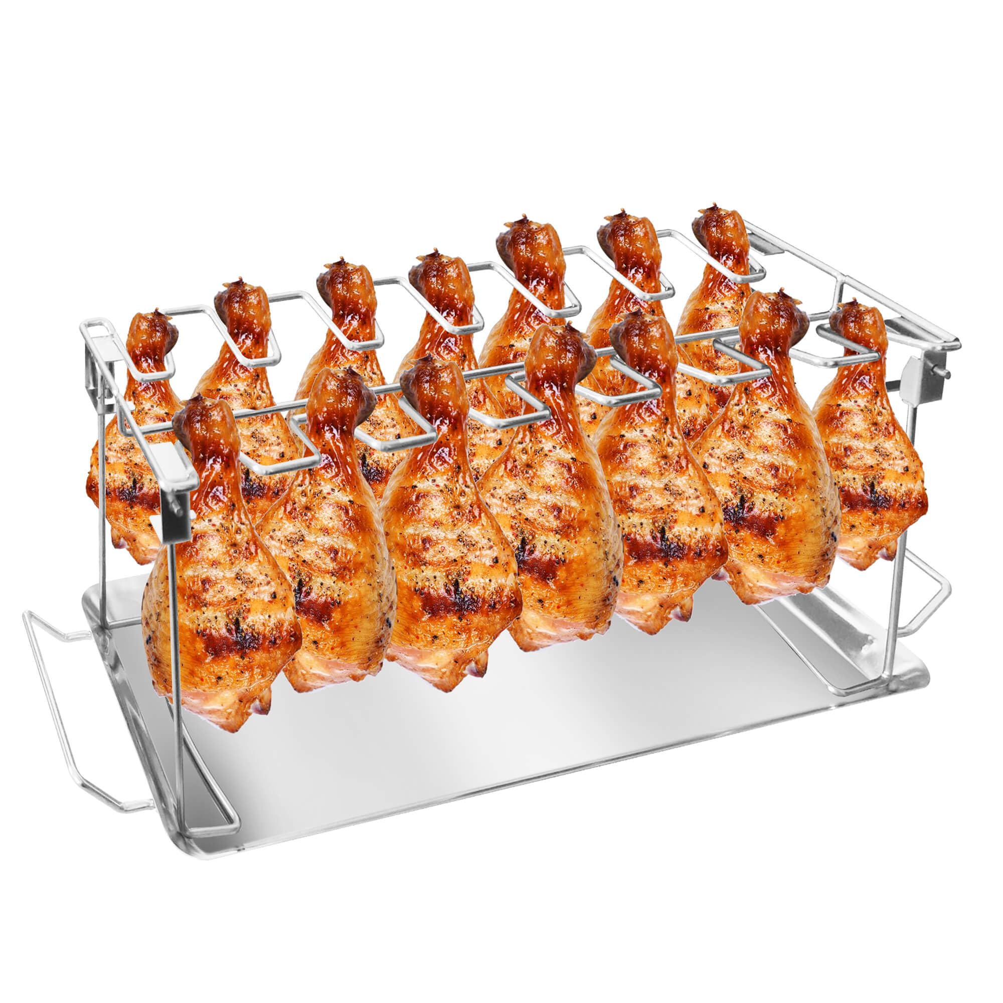 Amazon.com : BaokiTook Chicken Leg Rack for Grill,14 Slots Durable ...