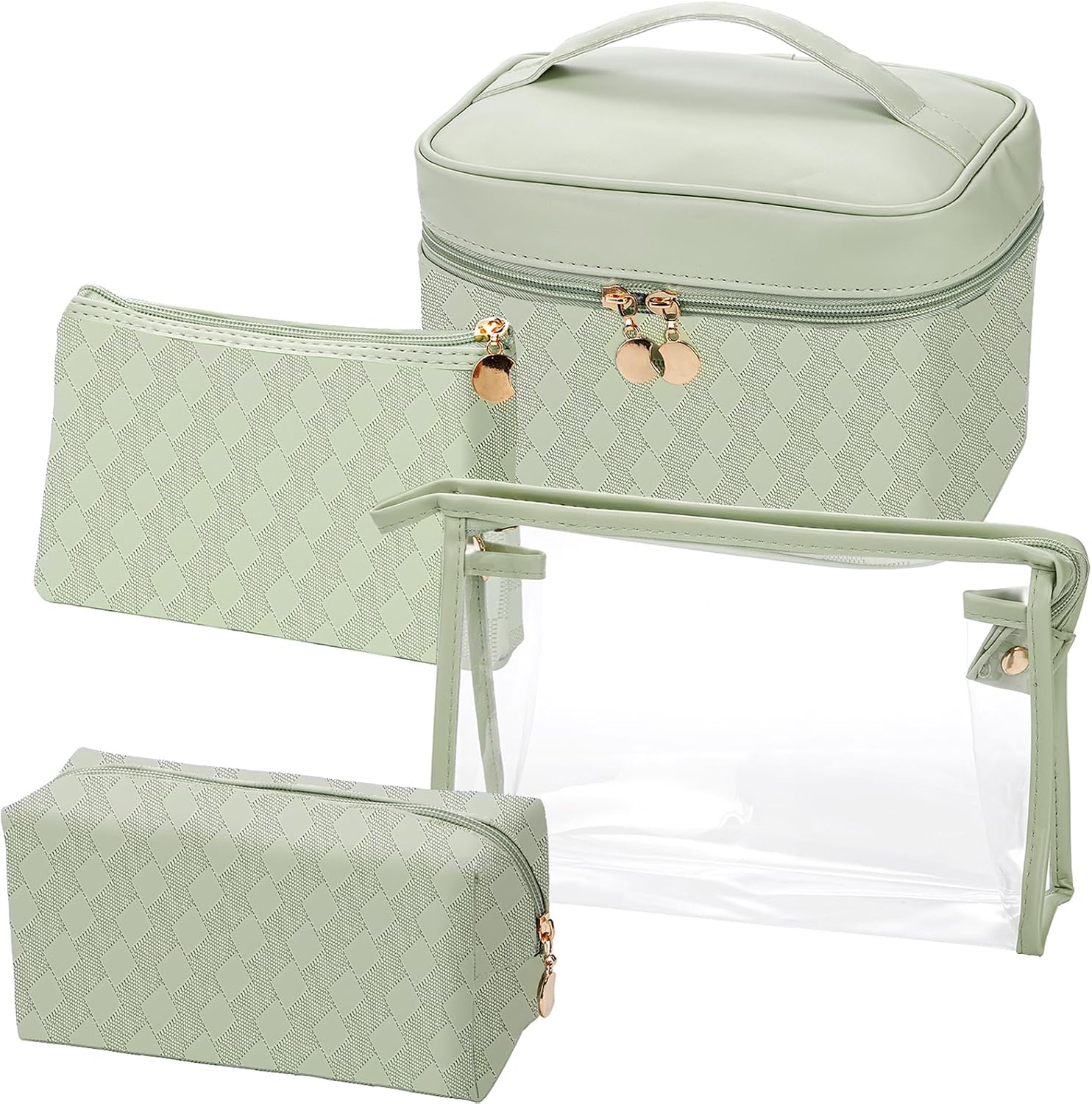 Amazon.com: Hedume Set of 4 Makeup Bags, Waterproof Cosmetic Bag Set ...