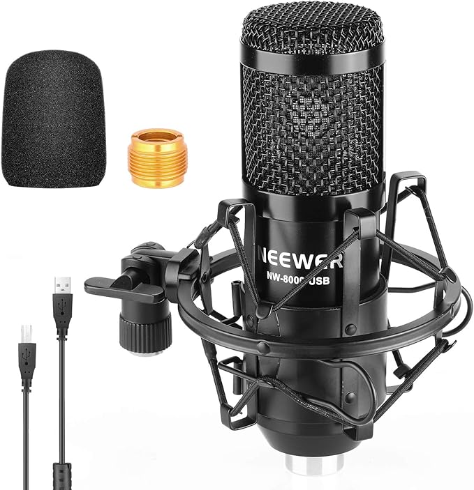 Amazon.com: Neewer NW-8000 USB Microphone, 192KHz/24Bit Supercardioid ...