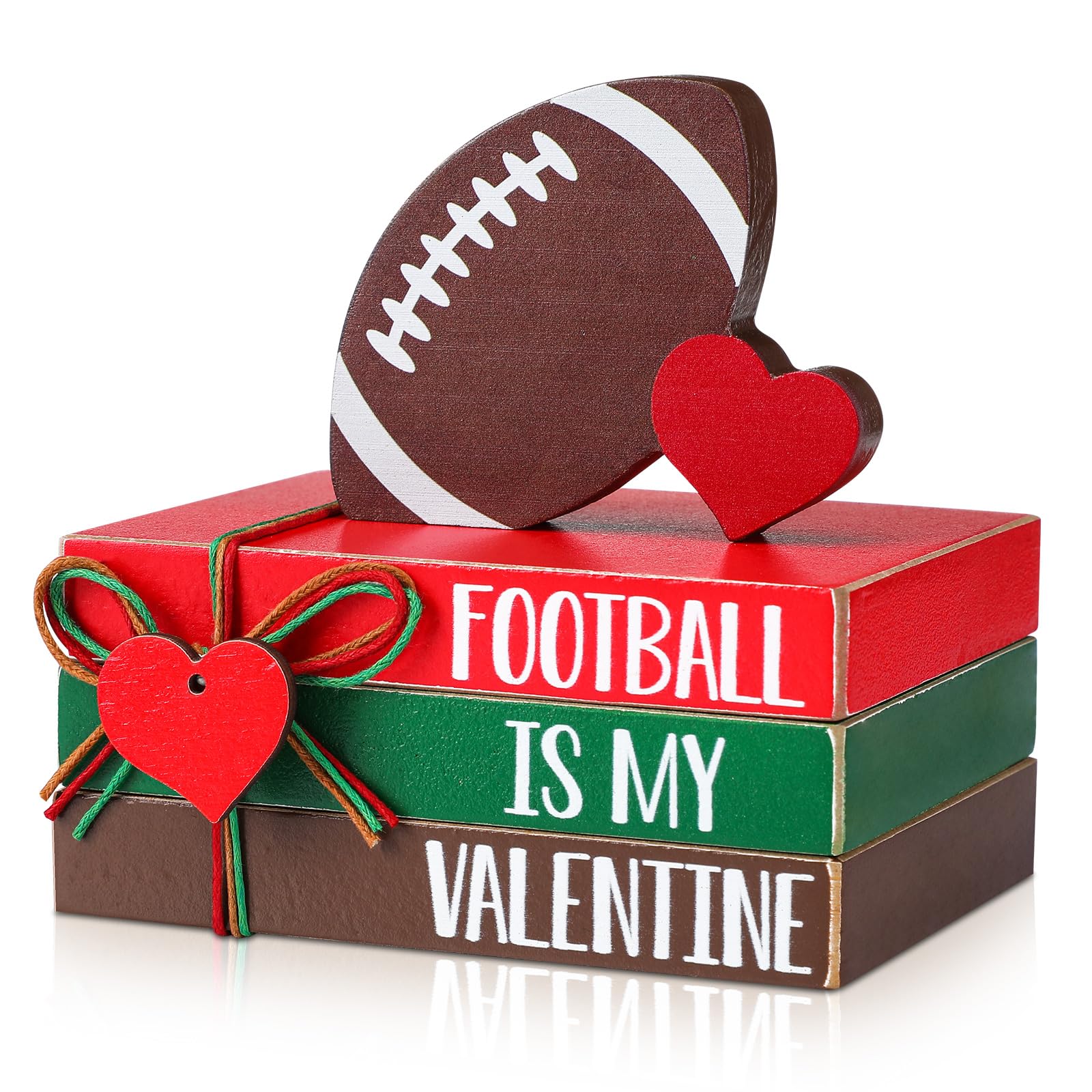 Amazon.com: Yookeer 4 Pieces Football Valentine's Day Tiered Tray Decor ...