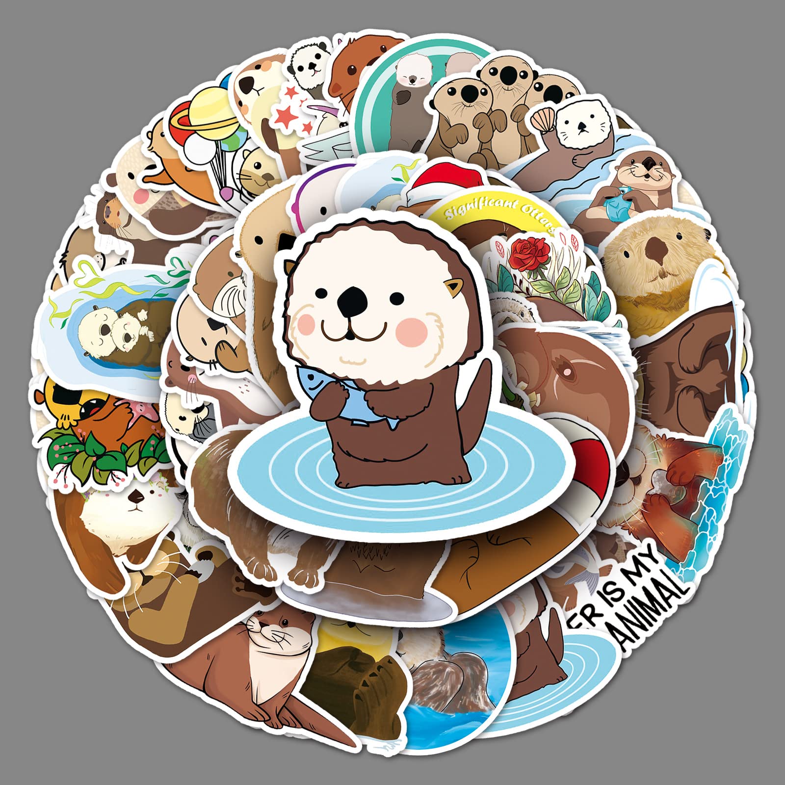 Otter Stickers 50Pcs Waterproof Cute Animal Stickers for Skateboard ...
