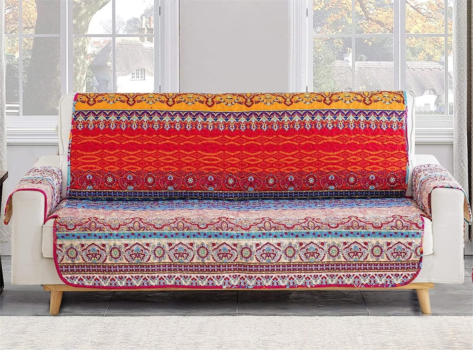 Amazon.com: Abojoy Bohemian Printed Sofa Cover Stretch Couch Covers ...
