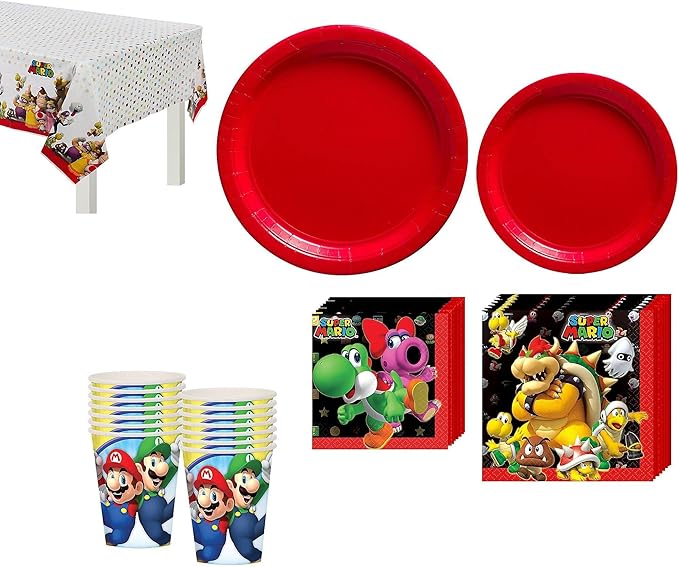 Amazon.com: Party City Super Mario Kids Birthday Party Supplies ...