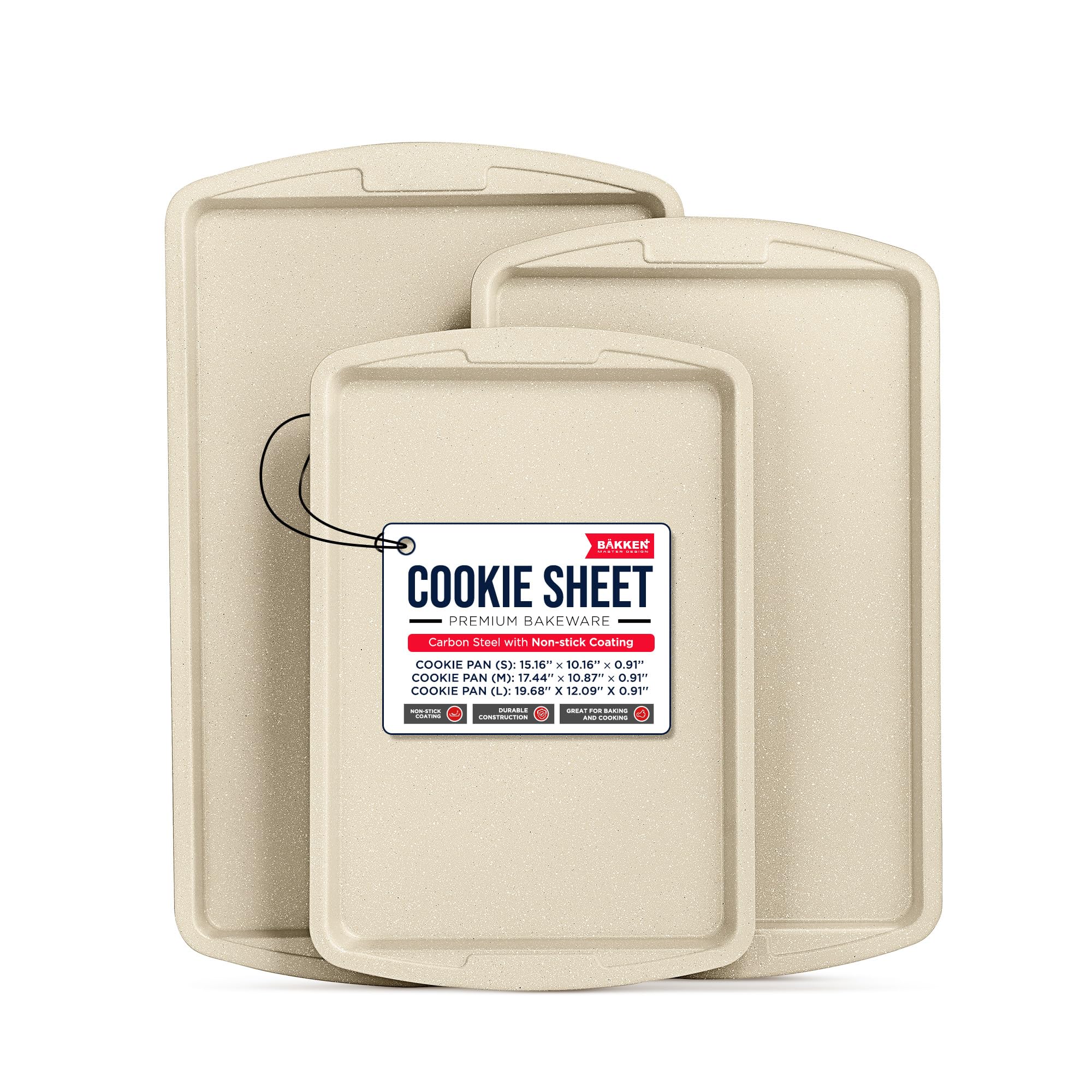 Amazon.com: Bakken Swiss Cookie Sheet 3 Piece Set - Non-Stick ...