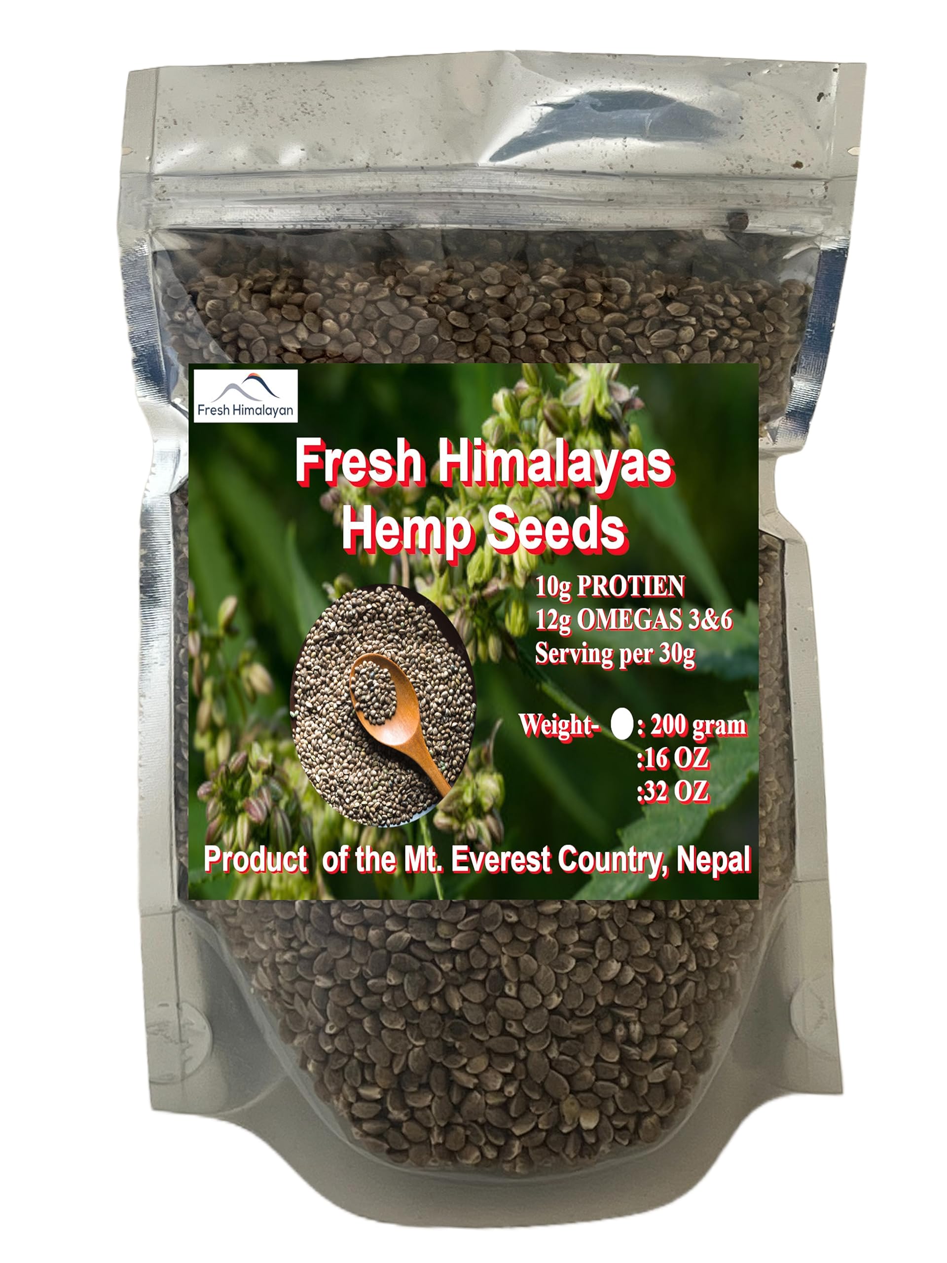 Amazon.com: Organic Raw Hemp Seeds, 200 Gram, Complete Plant Protein ...