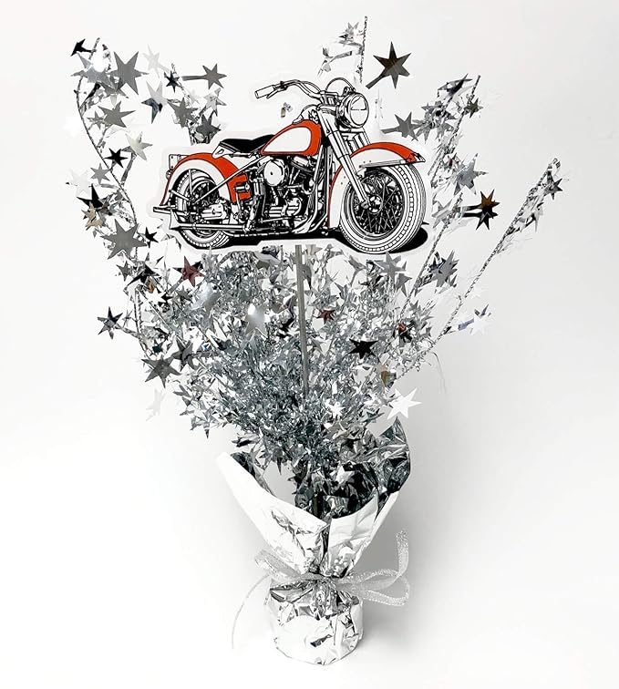 Amazon.com: Partypro Motorcycle HAWG Biker- Silver Star Centerpiece ...