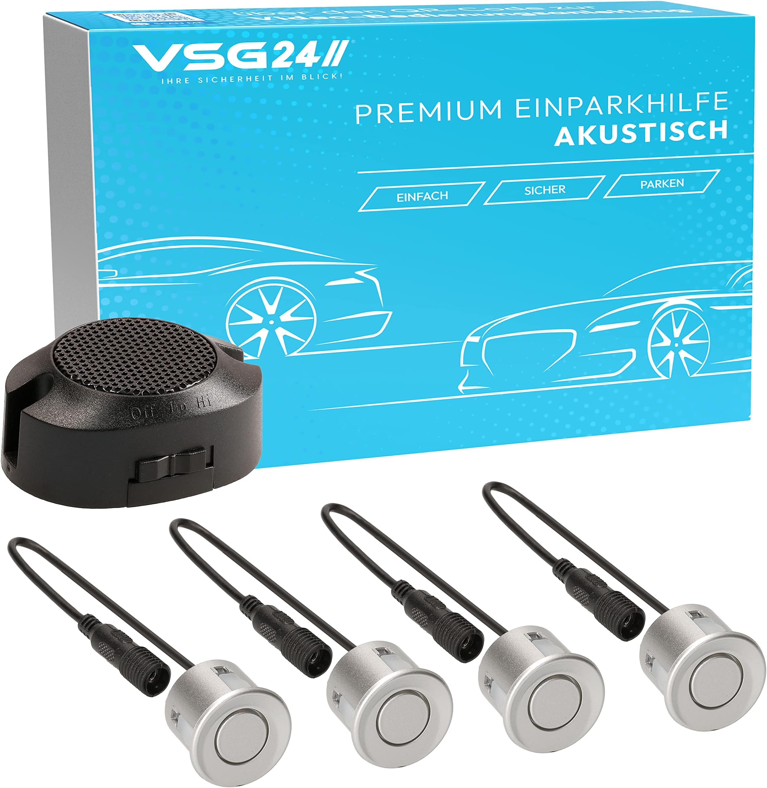VSG24 Premium Einparkhilfe hinten zum nachrüsten am Auto, PDC ...