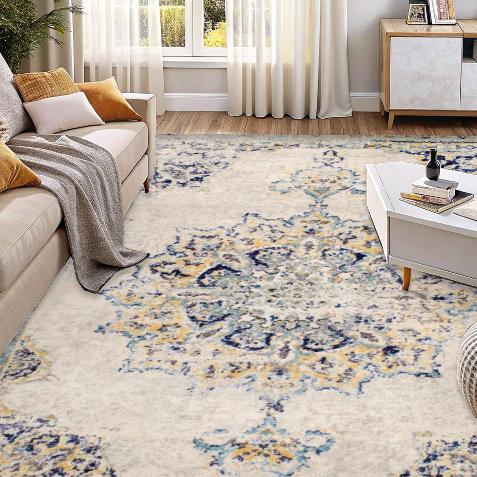 Amazon.com: YUIlili 8x10 Area Rug for Lving Room Vintage Oriental ...