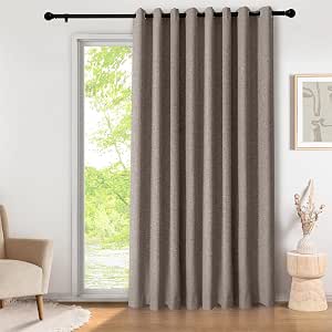 Amazon.com: Frelement Full Blackout Linen Privacy Wall Divider Drapery ...