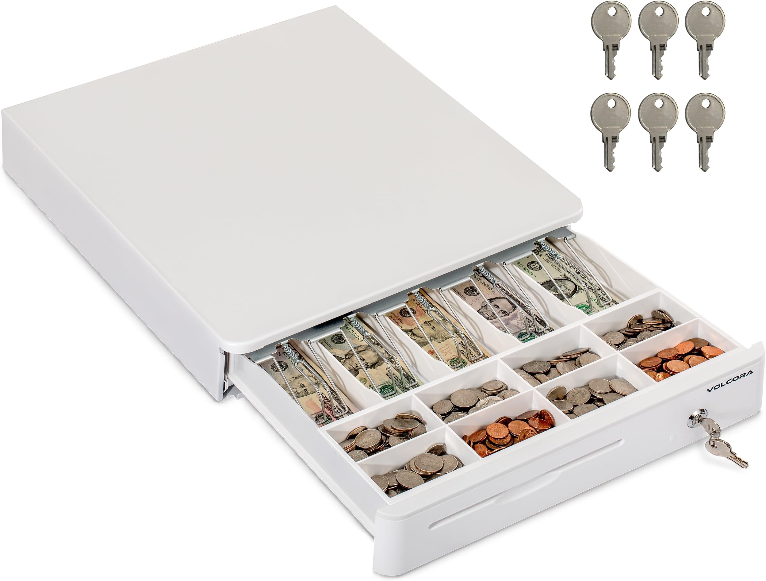 Amazon.com: Volcora Cash Register Drawer for Point of Sale POS System ...