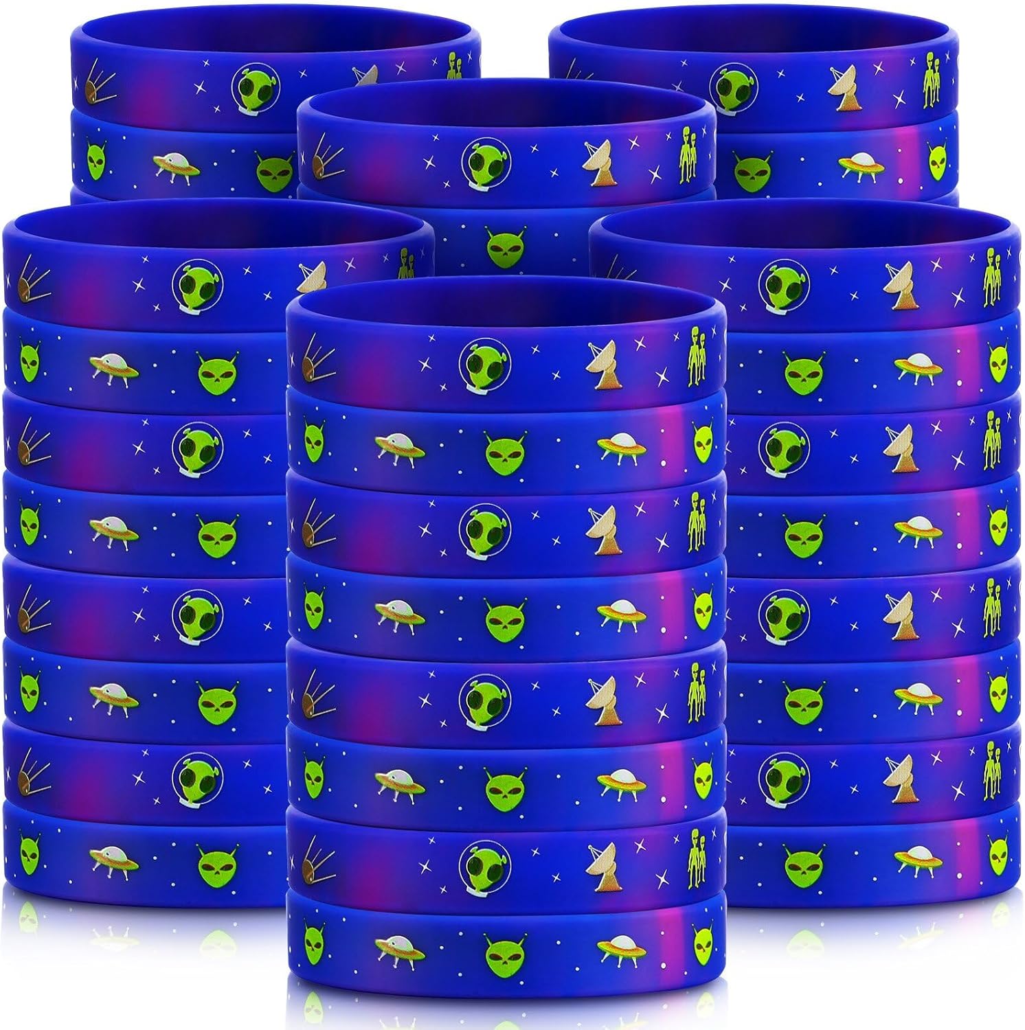 Amazon.com: Patelai 48 Pieces Halloween Alien Party Favors Decorations ...
