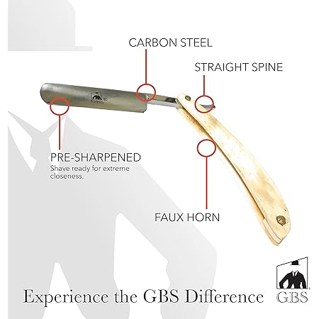 Amazon.com: G.B.S Shave Ready New Straight Edge Steel Barber Shaving ...