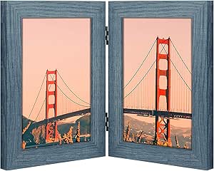 Amazon.com - Frametory, 5x7 Double Picture Frame Hinged 2 Photos Frame ...