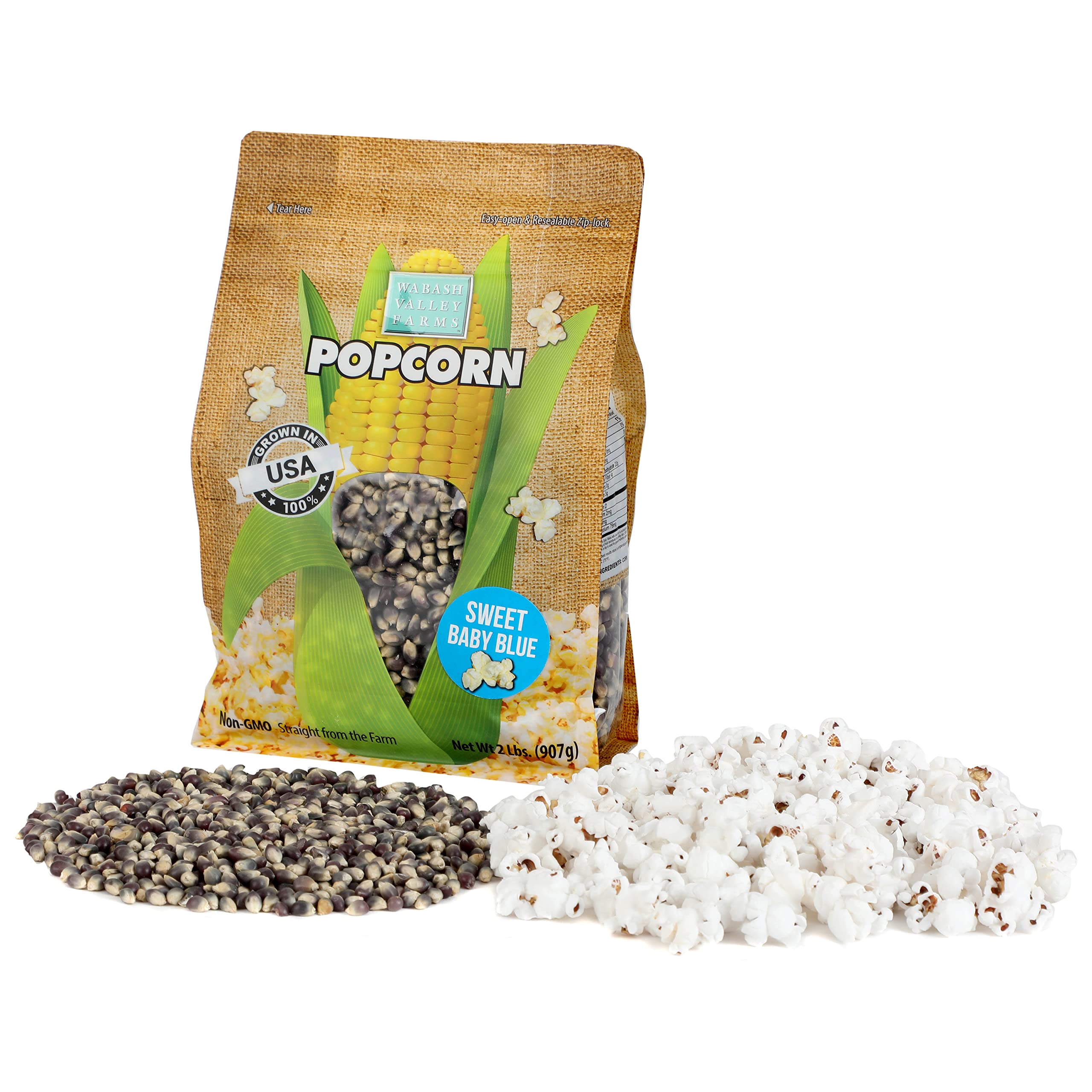 Blue Corn Popcorn Popped