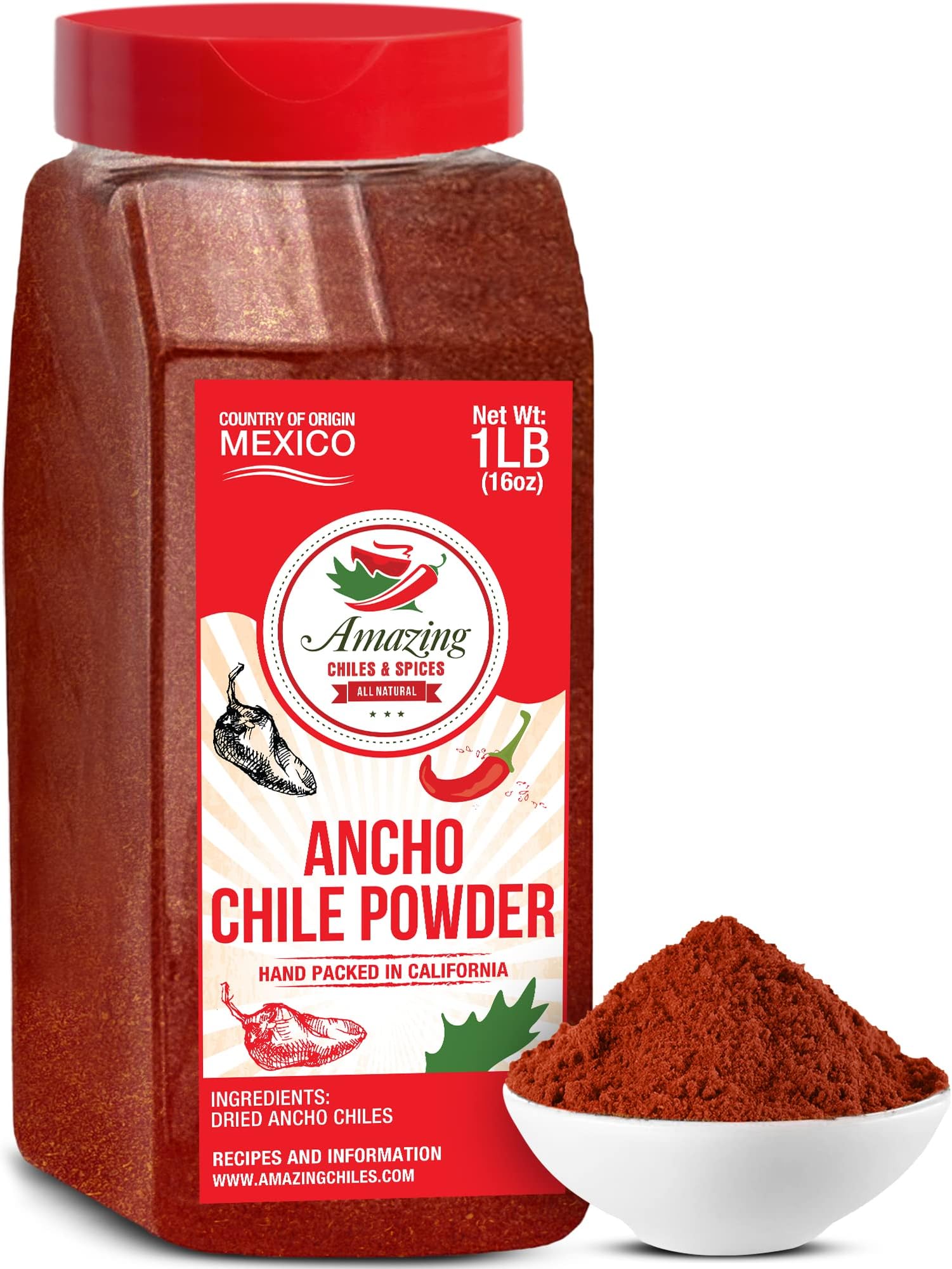 Amazon.com : Badia Chili Powder 16 oz – Bold and Smoky Blend with Mild ...