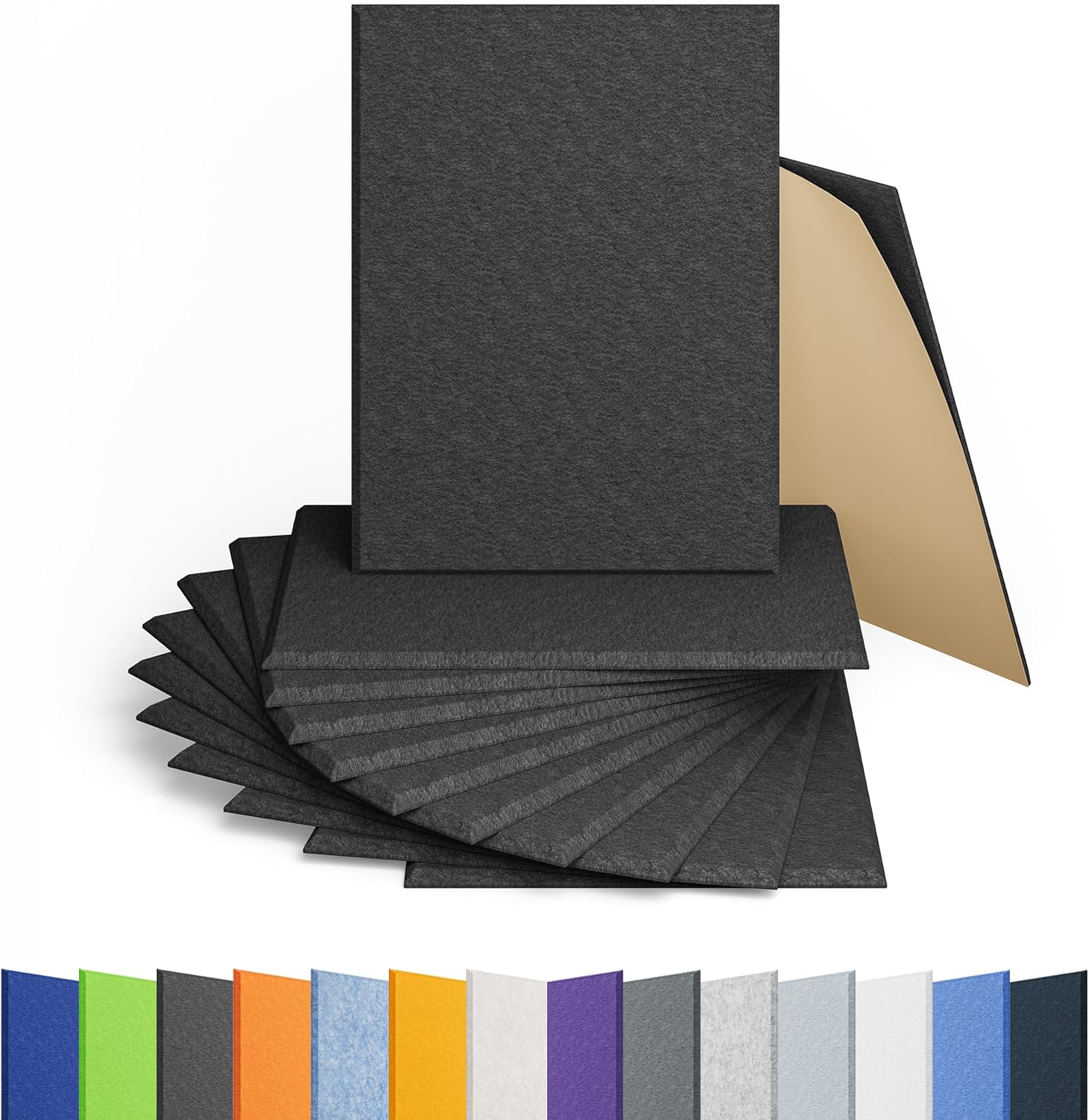 Amazon.com: Amantech 12 Pack Acoustic Panels Self Adhesive Sound Proof ...