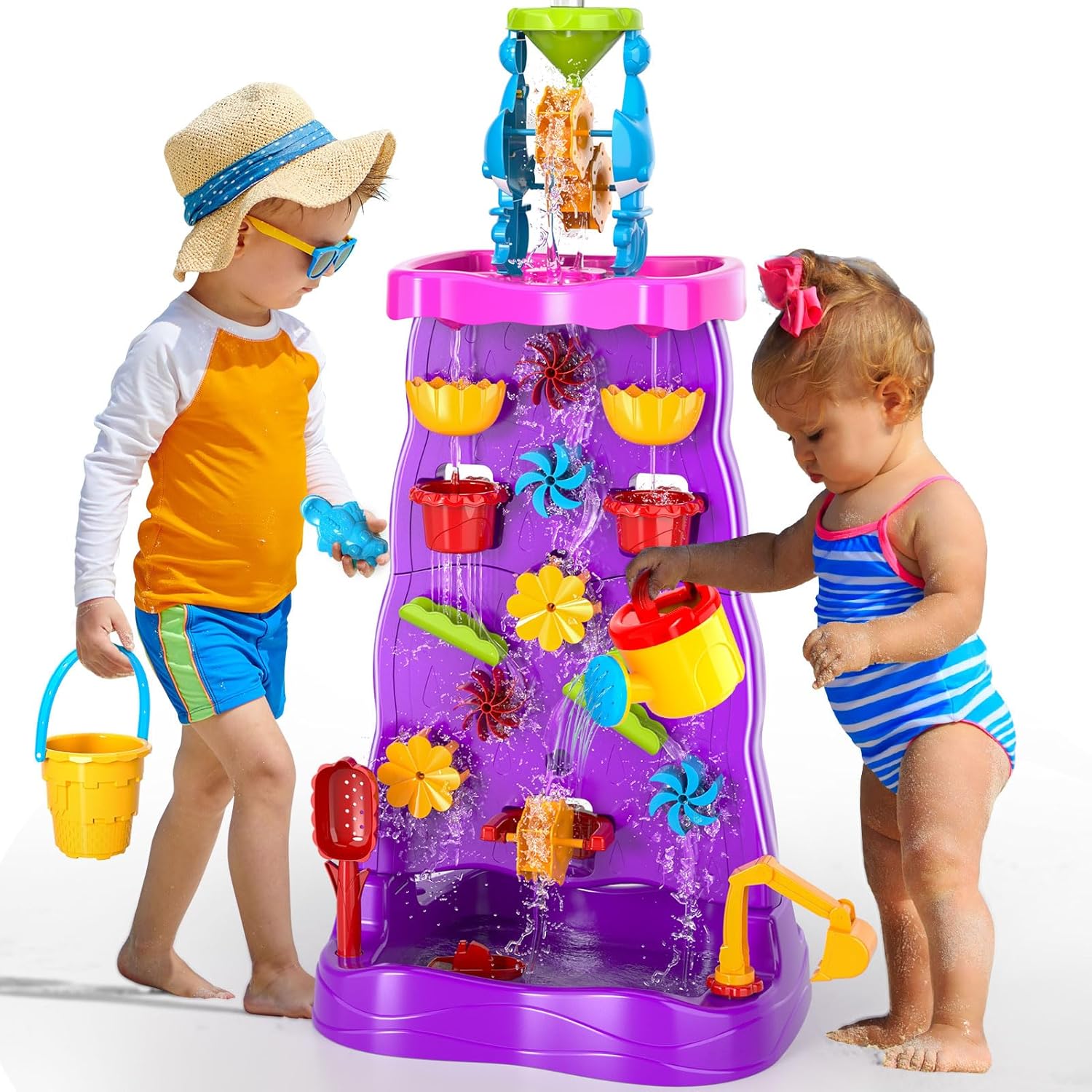 Outdoor Toys for Grils Boys Kids Toddlers, Water Table Waterfall for ...