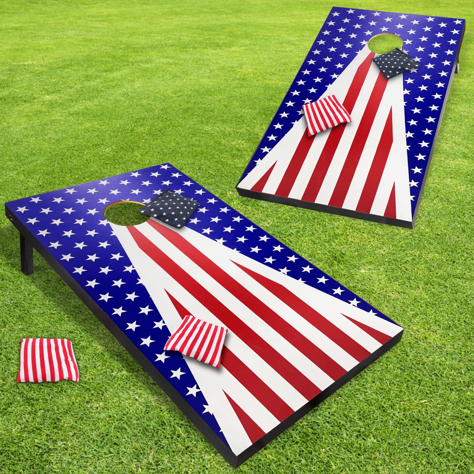 Cornhole Board Set 4x2 Regulation Size Cornhole Set with Carrying Bags ...