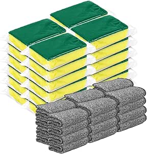 Amazon.com: Individually Wrapped Sponges Kitchen Dishwashing Sponge ...