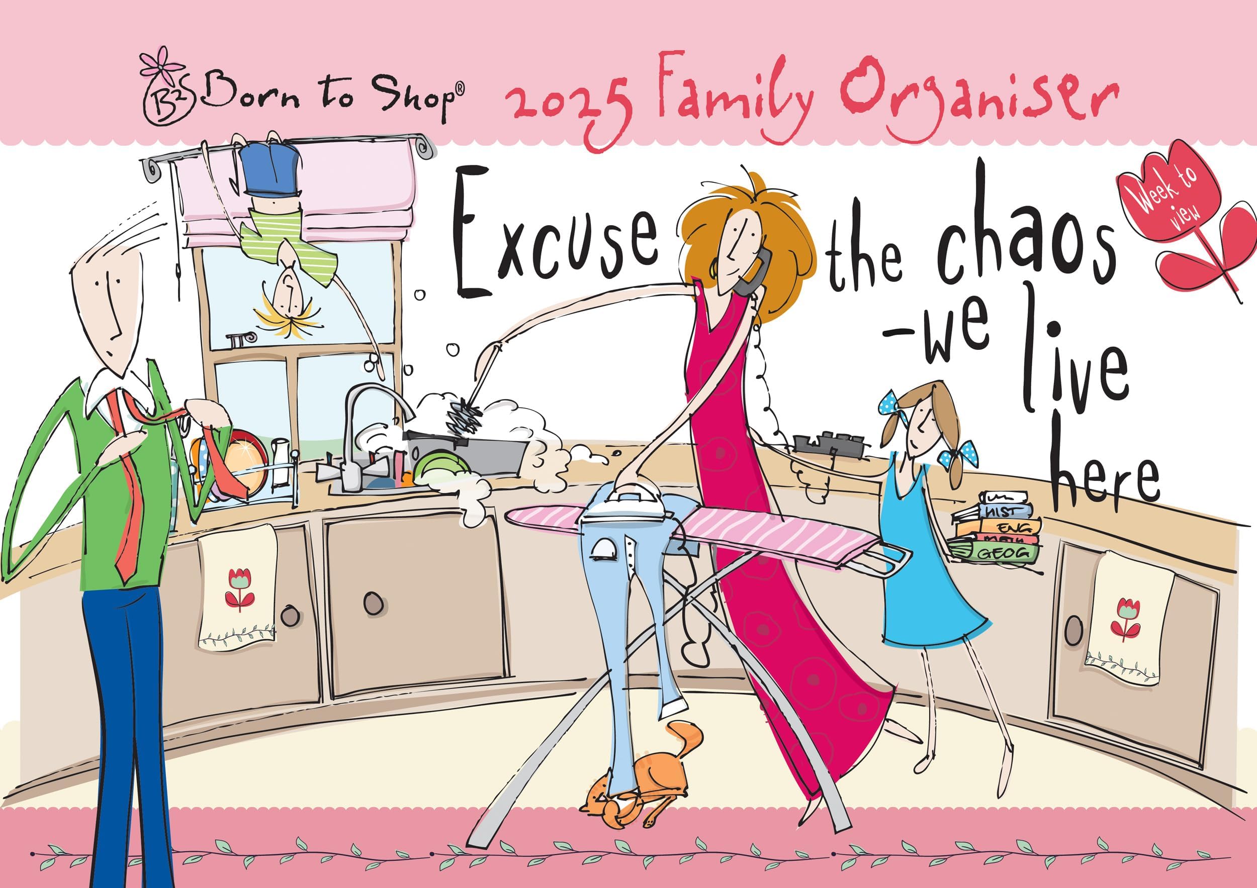 2025 Lily & Val A3 Baking Family Organiser Planner Wall Calendar ...