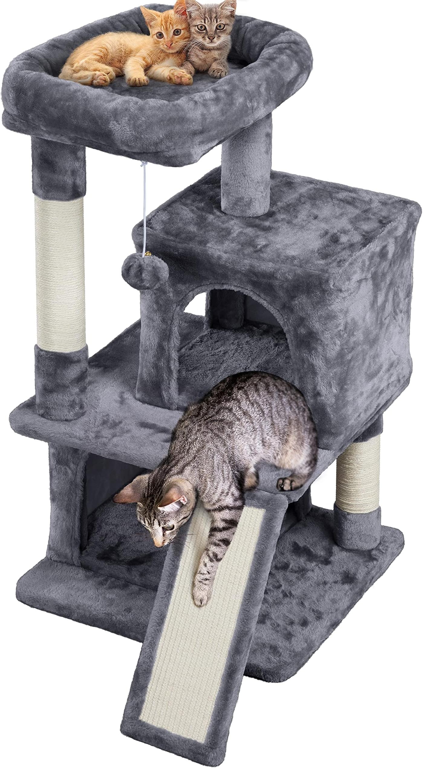 Amazon.com: PAWZ Road 34 Inches Cat Tree Multilevel Cat Tower Bundle ...